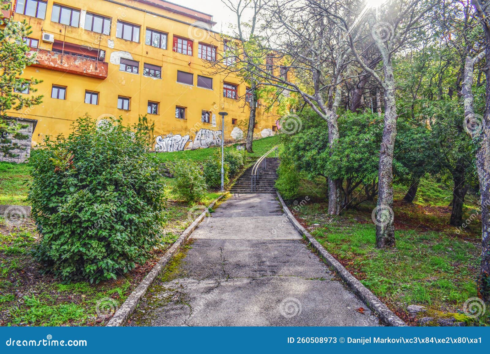 A Walk through the Empty Streets Will Calm You Down. Stock Image ...