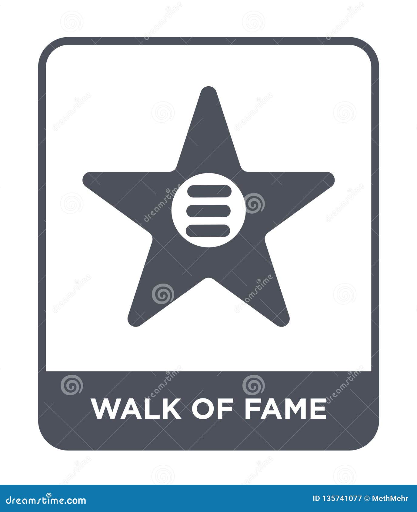 Walk Of Fame Icon In Trendy Design Style Walk Of Fame Icon Isolated On White Background Stock