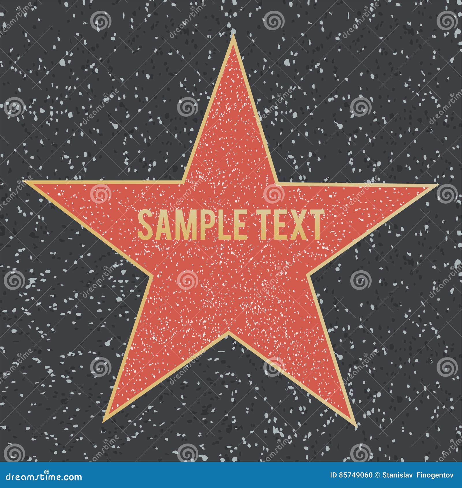 Walk Of Fame Star Illustration. Famous Reward Symbol. Achievement Of ...