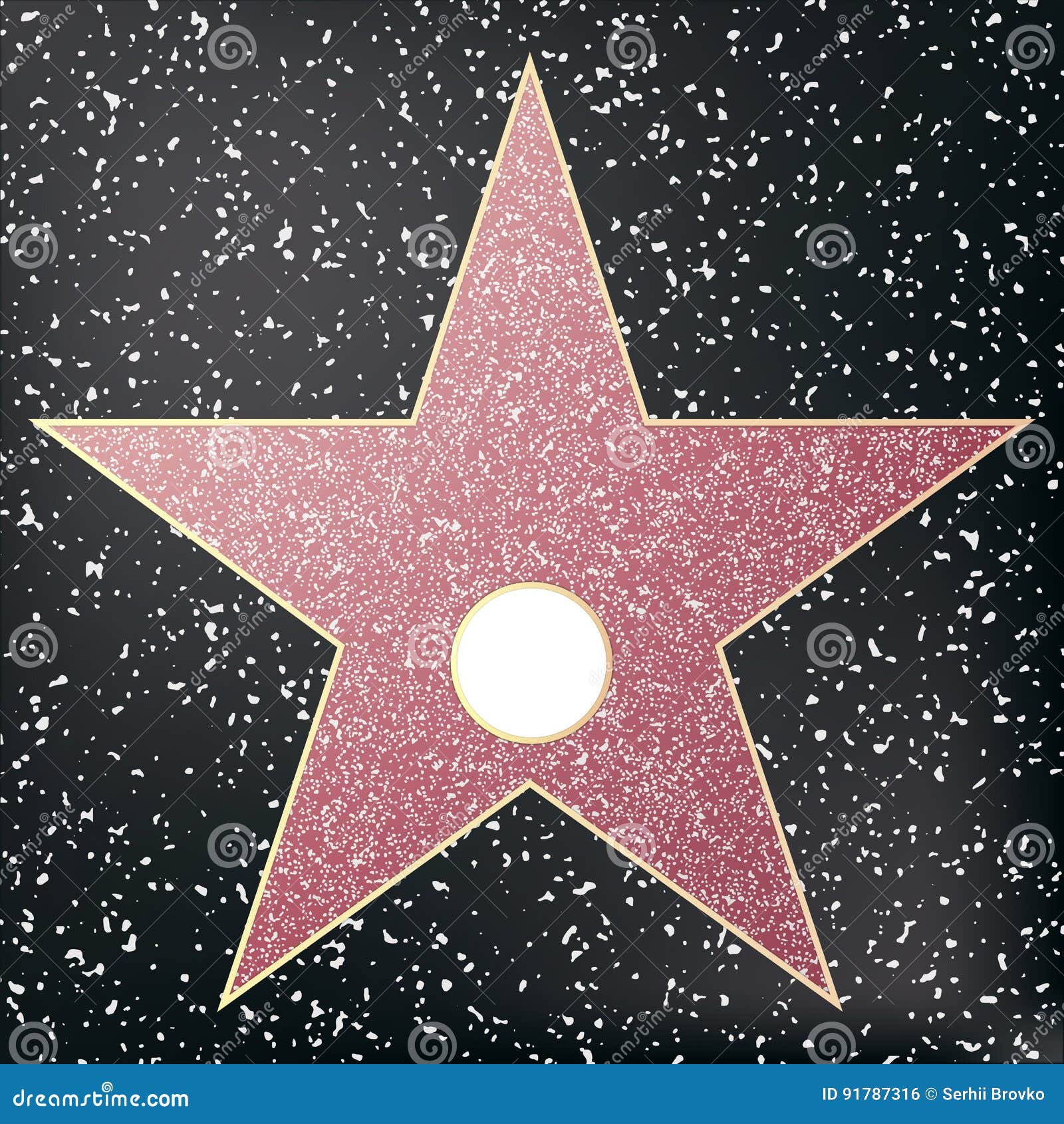 Walk Of Fame Star Illustration. Famous Reward Symbol. Achievement Of ...