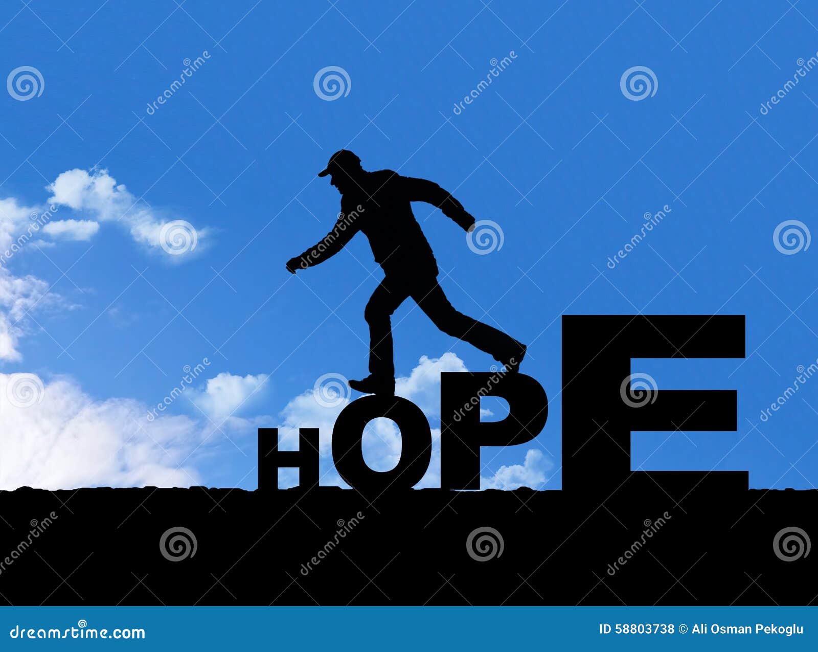 Walk with hope stock illustration. Illustration of beauty - 58803738