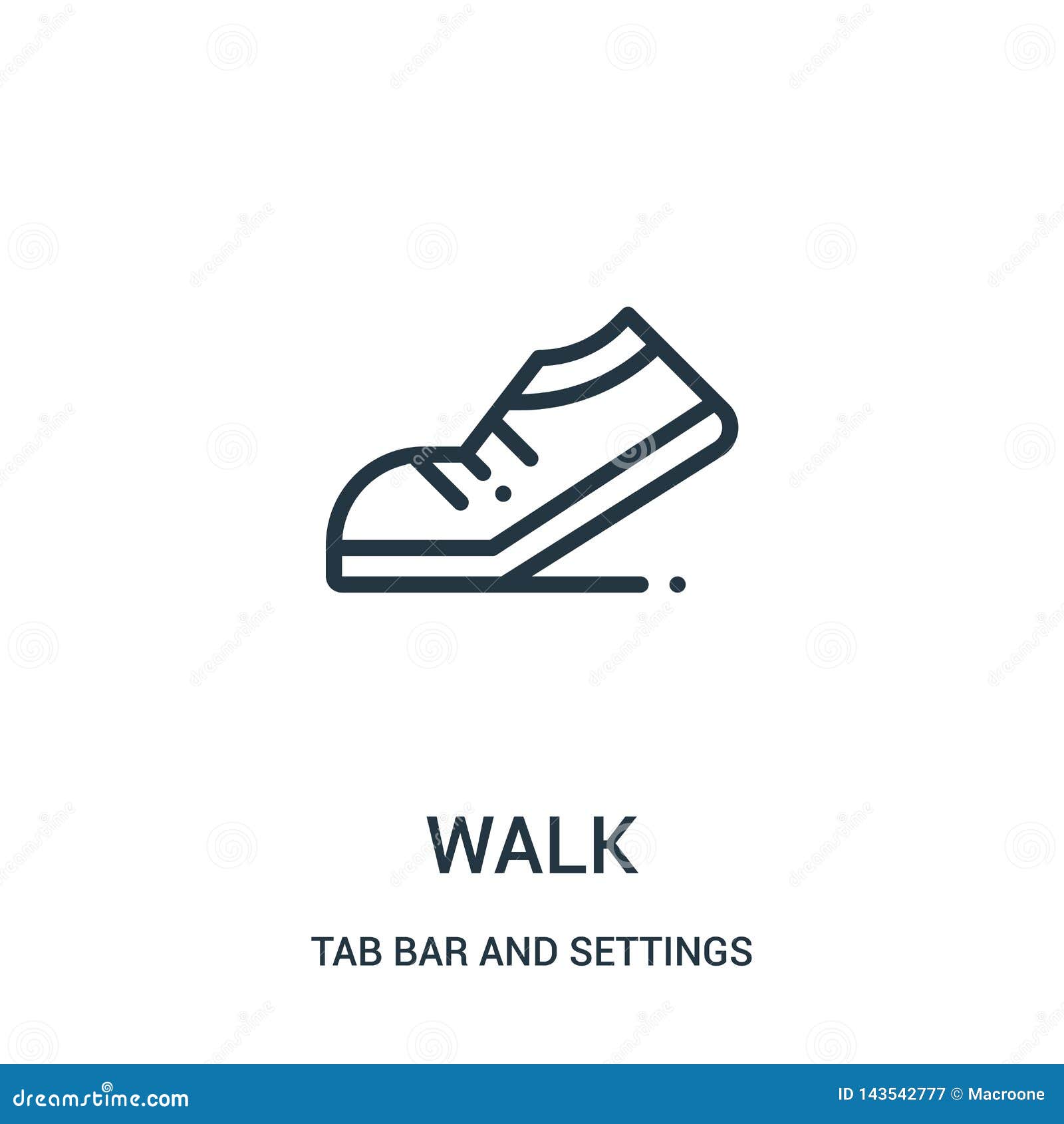 Walk Icon Vector From Tab Bar And Settings Collection Thin Line Walk Outline Icon Vector