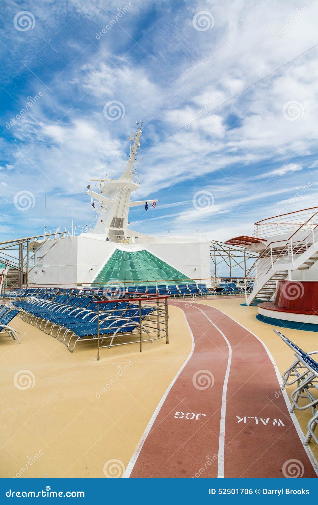 Walk Jog Track on Cruise Ship Stock Photo - Image of journey, activity ...