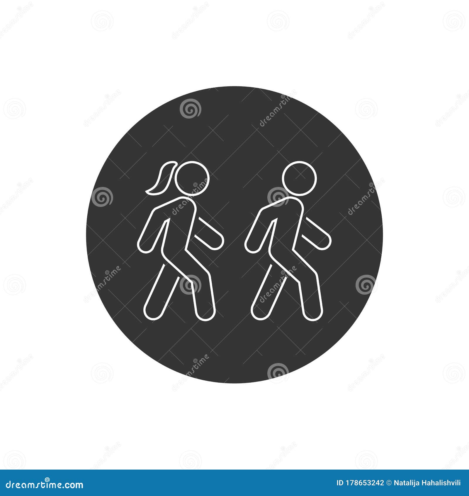 Walk Line Icon Symbol Logo Template. Vector Illustration Stock Vector ...