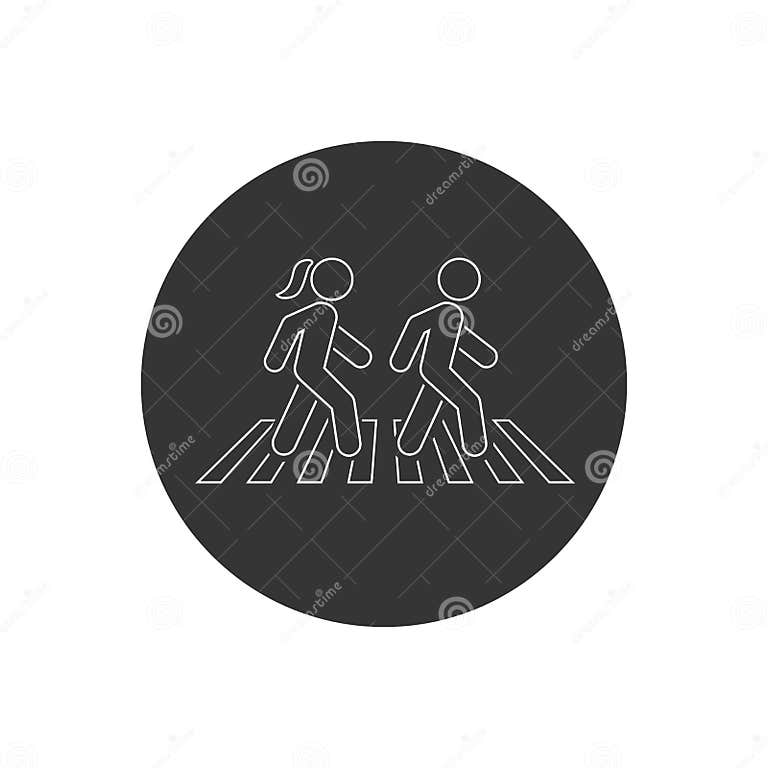 Walk Line Icon Symbol Logo Template. Vector Stock Vector - Illustration ...