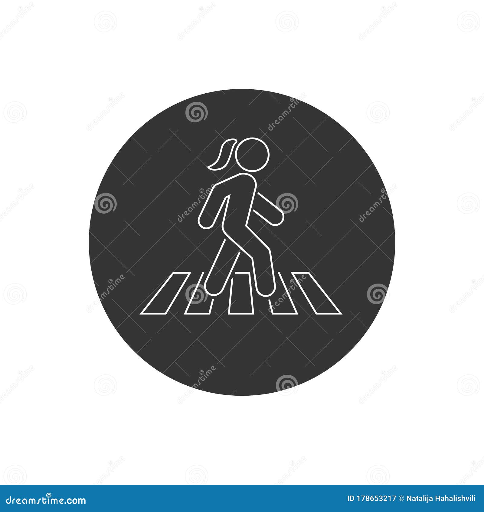 Walk Line Icon Symbol Logo Vector Template Stock Vector - Illustration ...