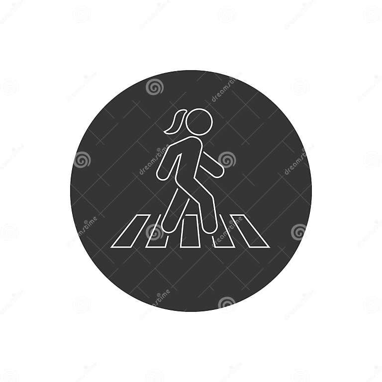 Walk Line Icon Symbol Logo Vector Template Stock Vector - Illustration ...