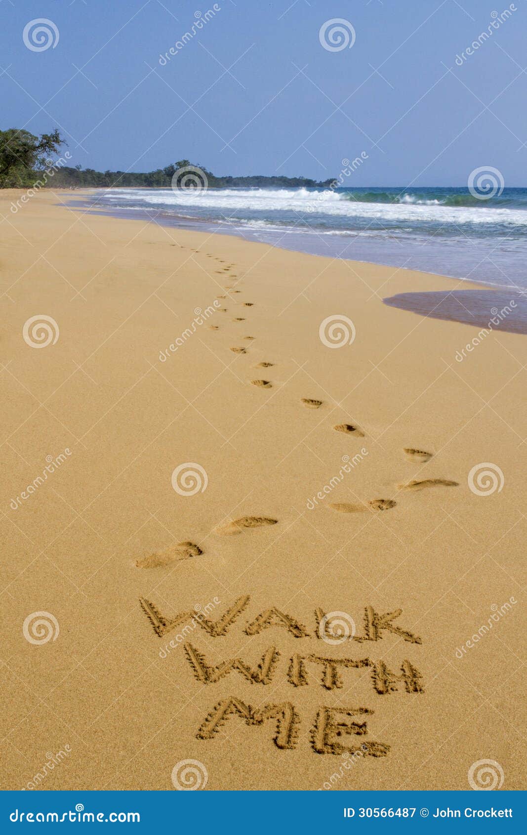 Walk with Me - Message on Beach Stock Image - Image of golden, imprint ...