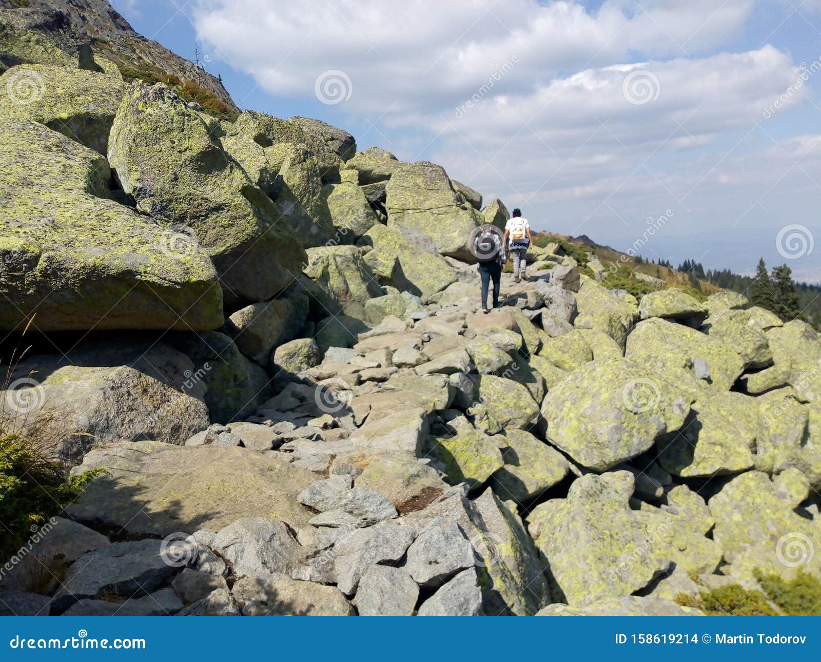 Walk in the mountain stock photo. Image of walk, rocks - 158619214