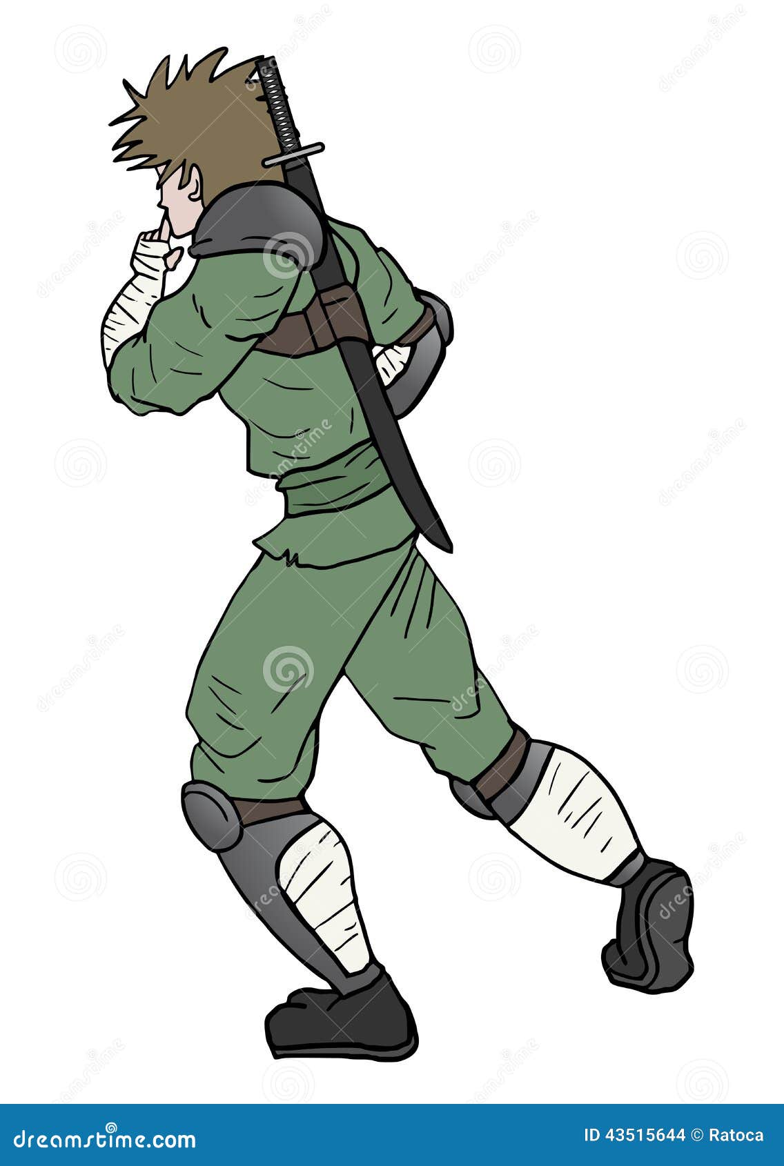 Walk ninja stock vector. Illustration of creative, fighting - 43515644
