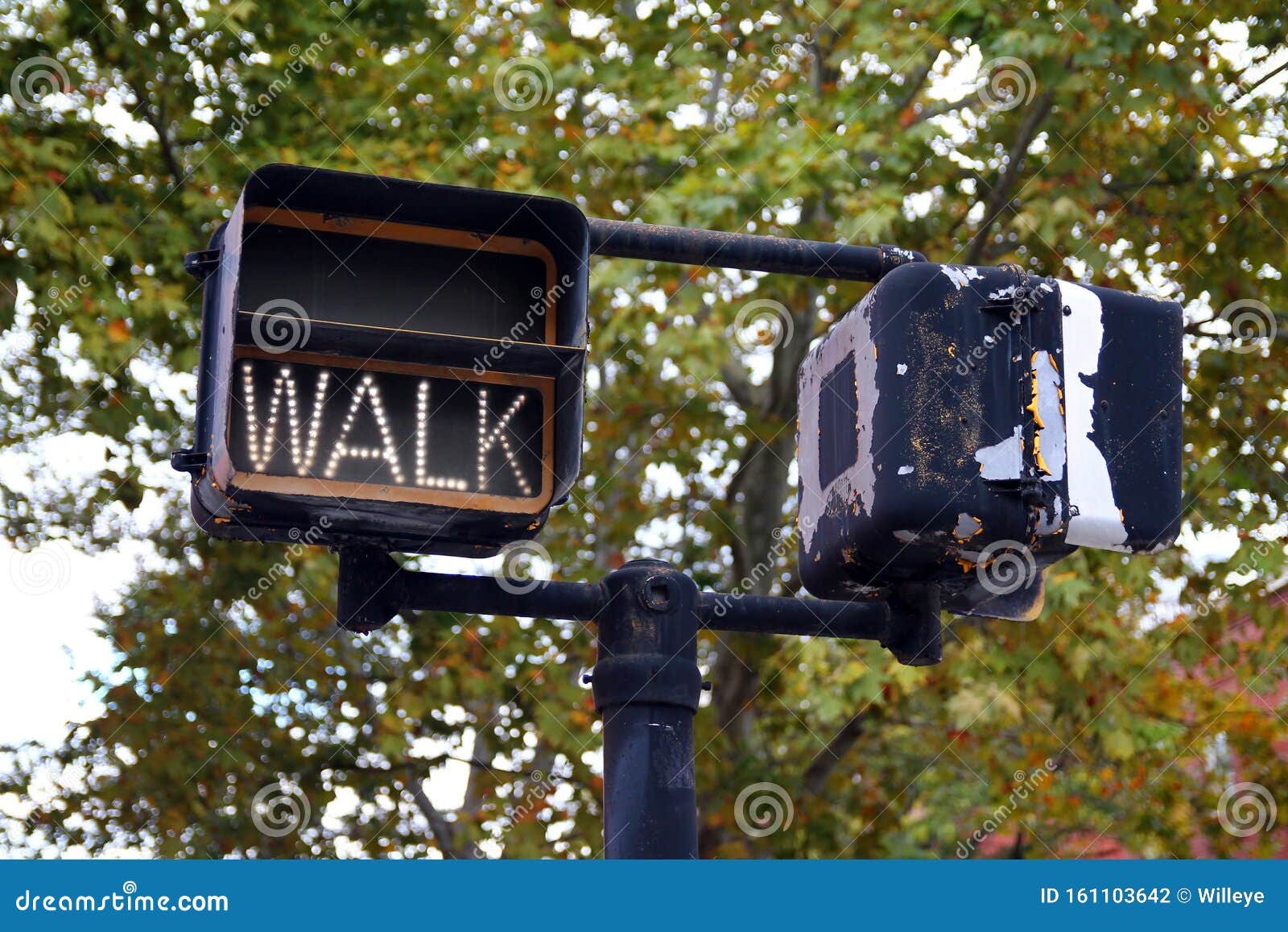 Old style Walk signal stock photo. Image of journey - 161103642