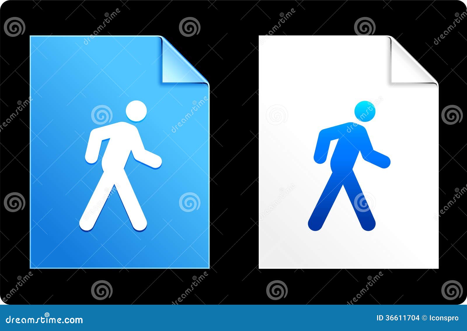 Walk on Paper Set stock illustration. Illustration of blue - 36611704