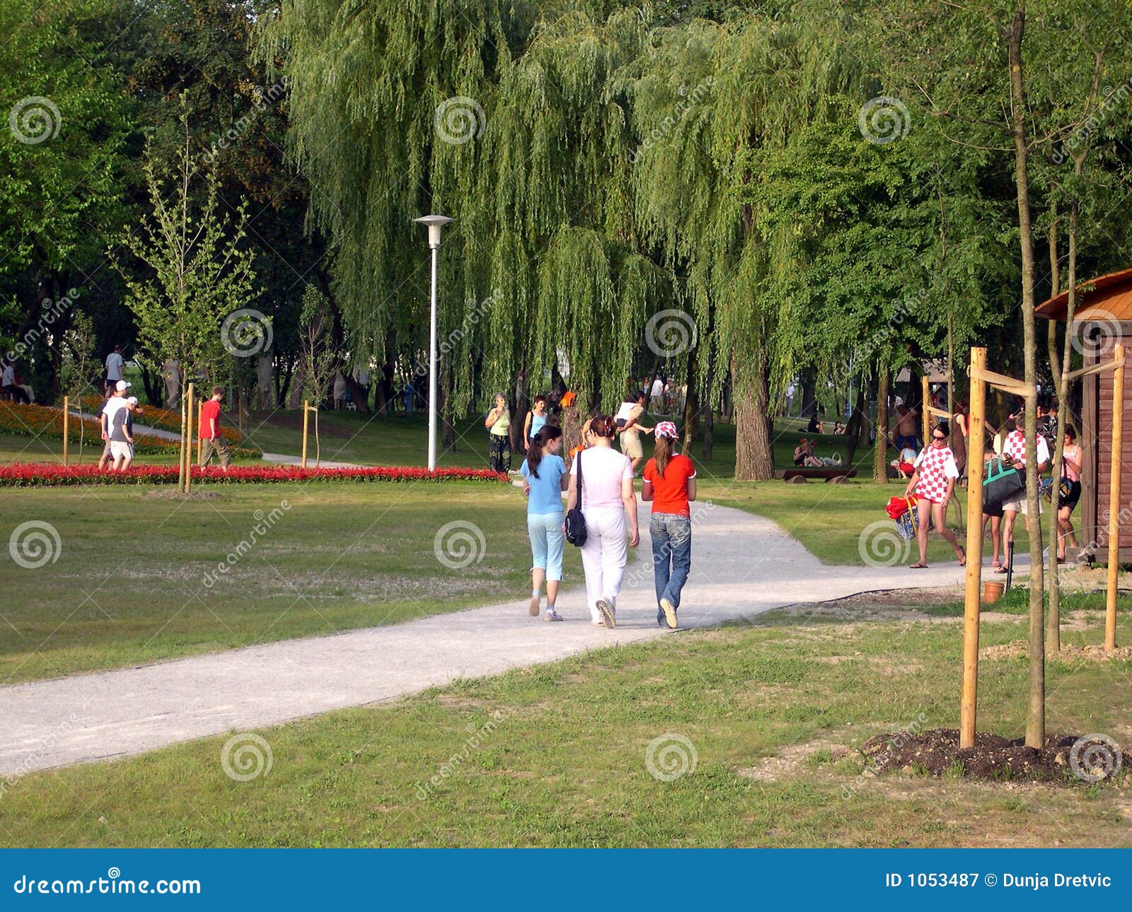 Walk in park stock image. Image of young, pathway, landscape - 1053487