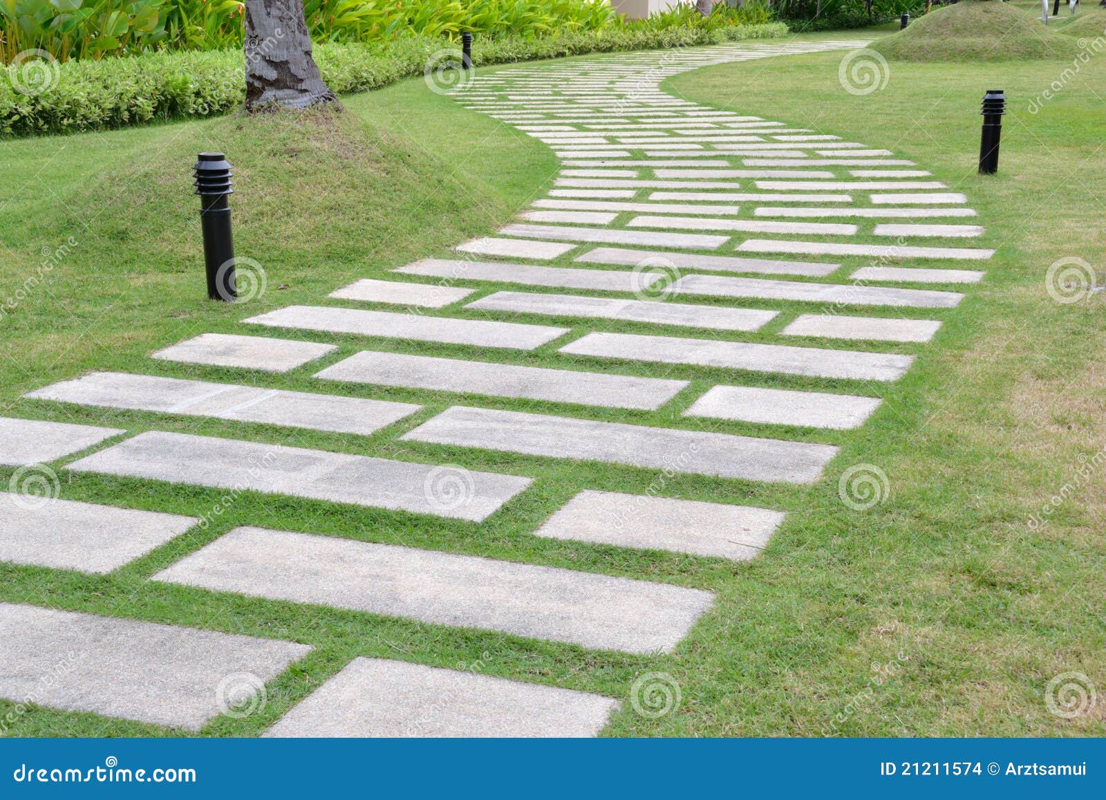 Walk path stock photo. Image of ornamental, concrete - 21211574