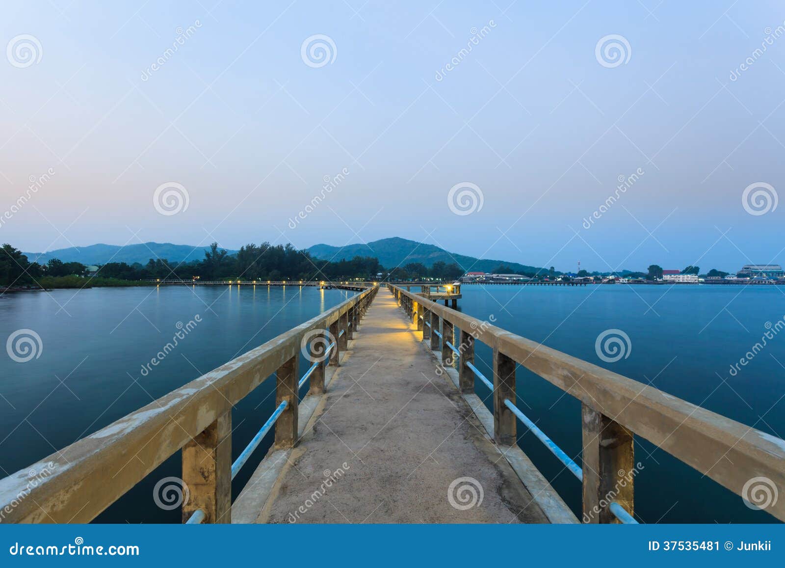Walk Path from the Thailand Sea Stock Image - Image of ocean, night ...