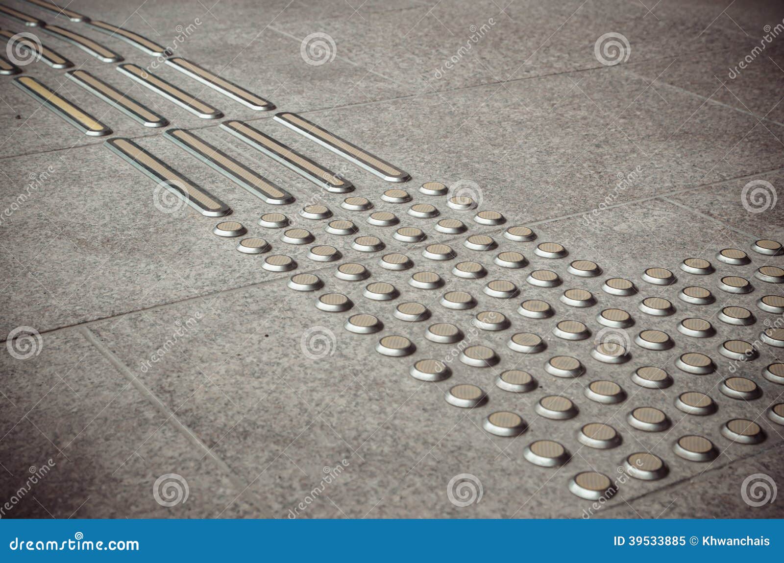 Walk Pathway Especially for the Blind Stock Image - Image of touching ...