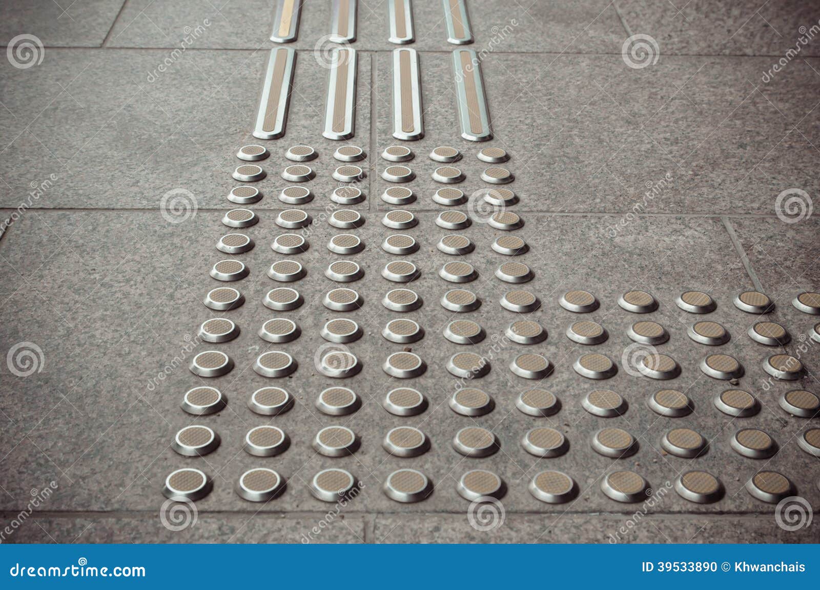 Walk Pathway Especially for the Blind Stock Photo - Image of macro ...