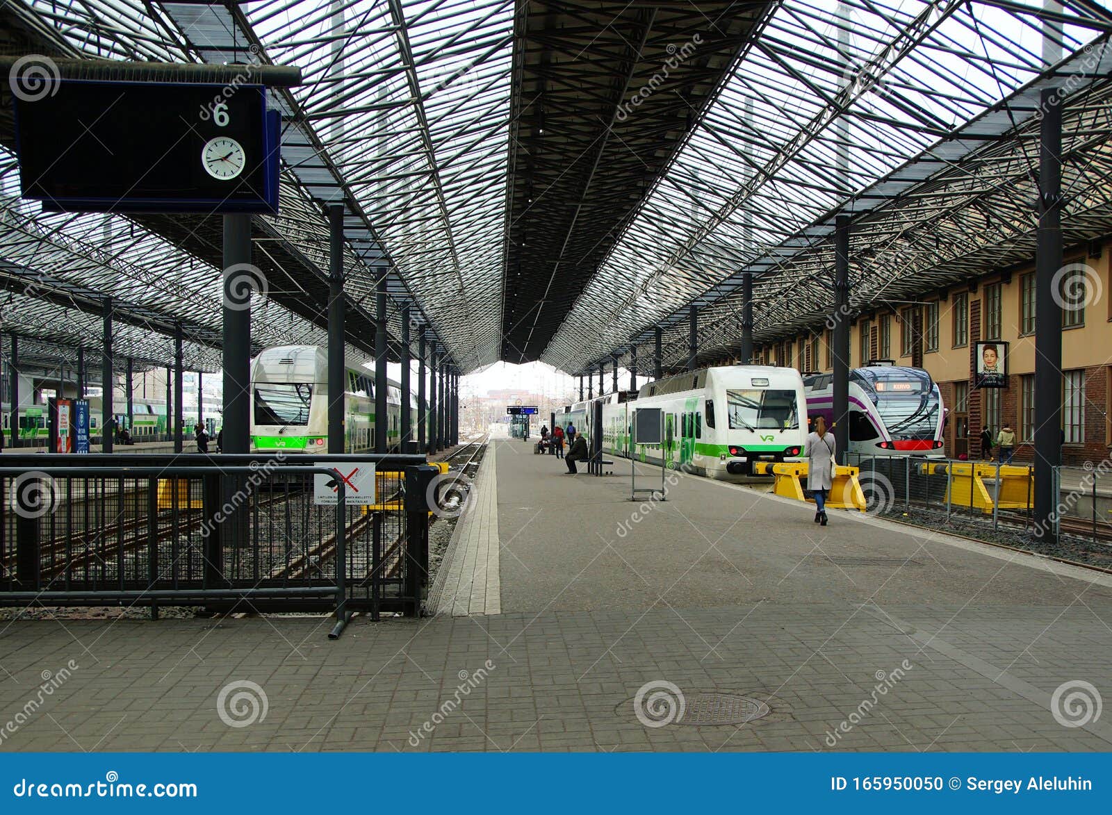 Walk on the Platform of the Train Station in Helsinki Editorial Image ...
