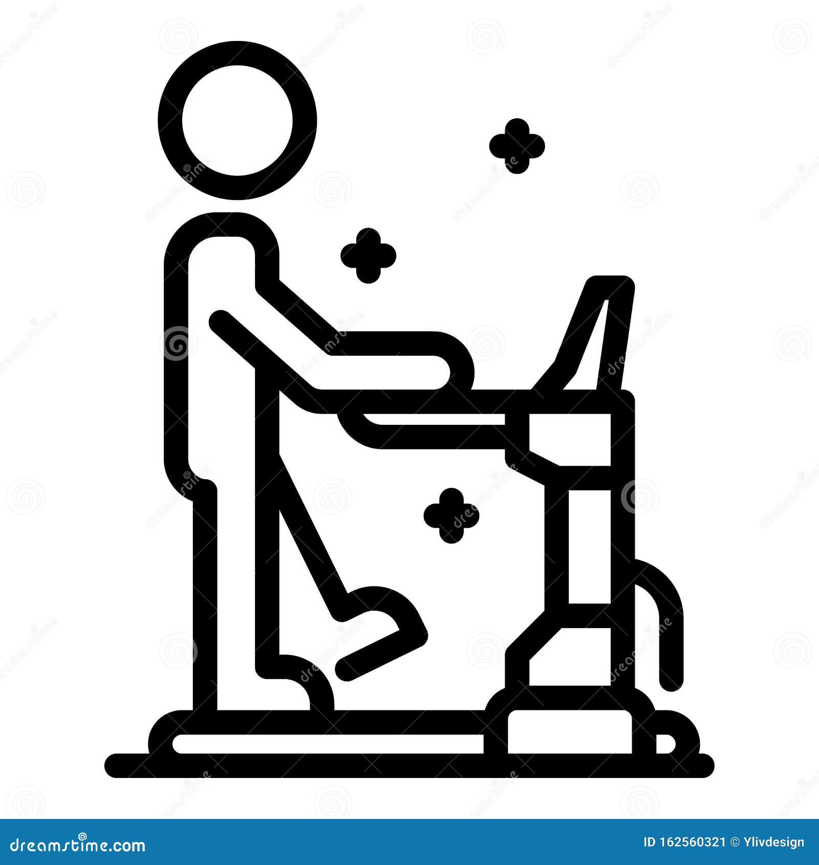 Walk Rehabilitation Icon Color Outline Vector Stock Photography ...