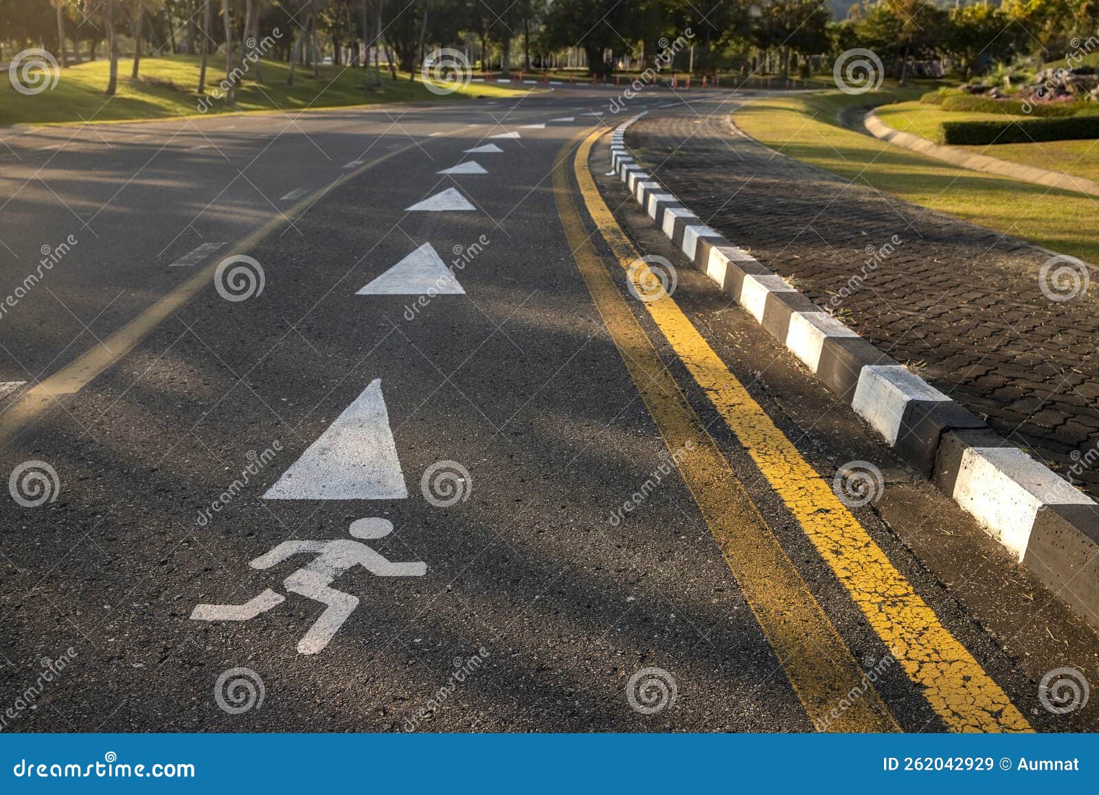 Walk and Run Way Symbol for Exercise in Public Park Stock Image - Image ...