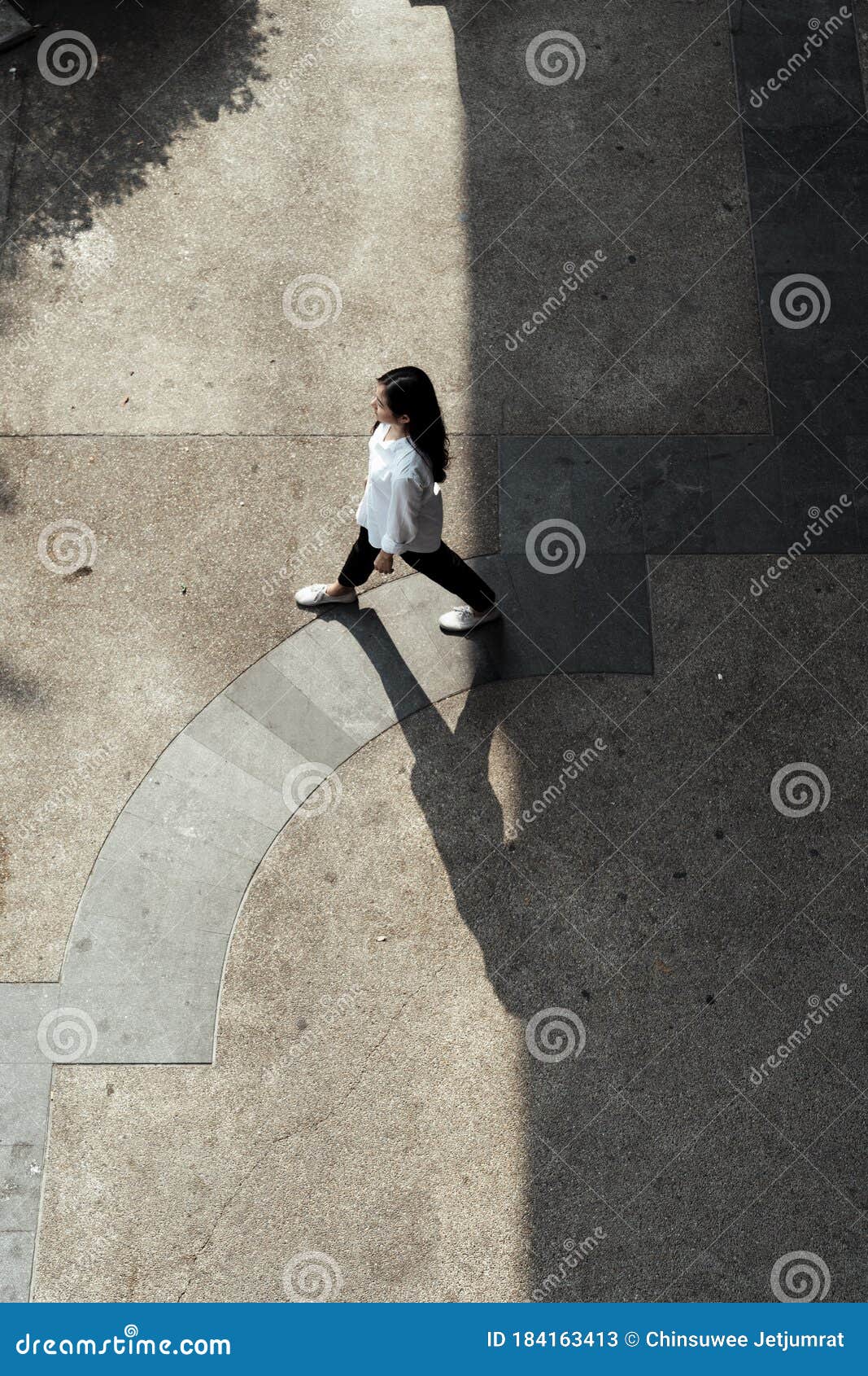 Walk through the Shadow into the Light of Summer Stock Image - Image of ...