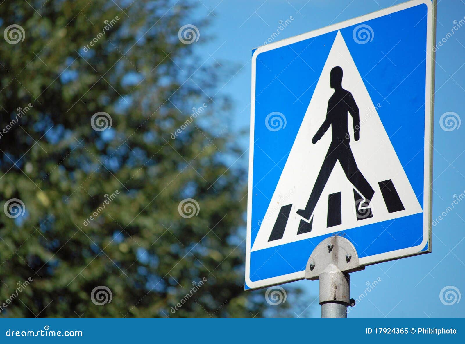 Walk Sign stock image. Image of road, post, blue, crossing - 17924365