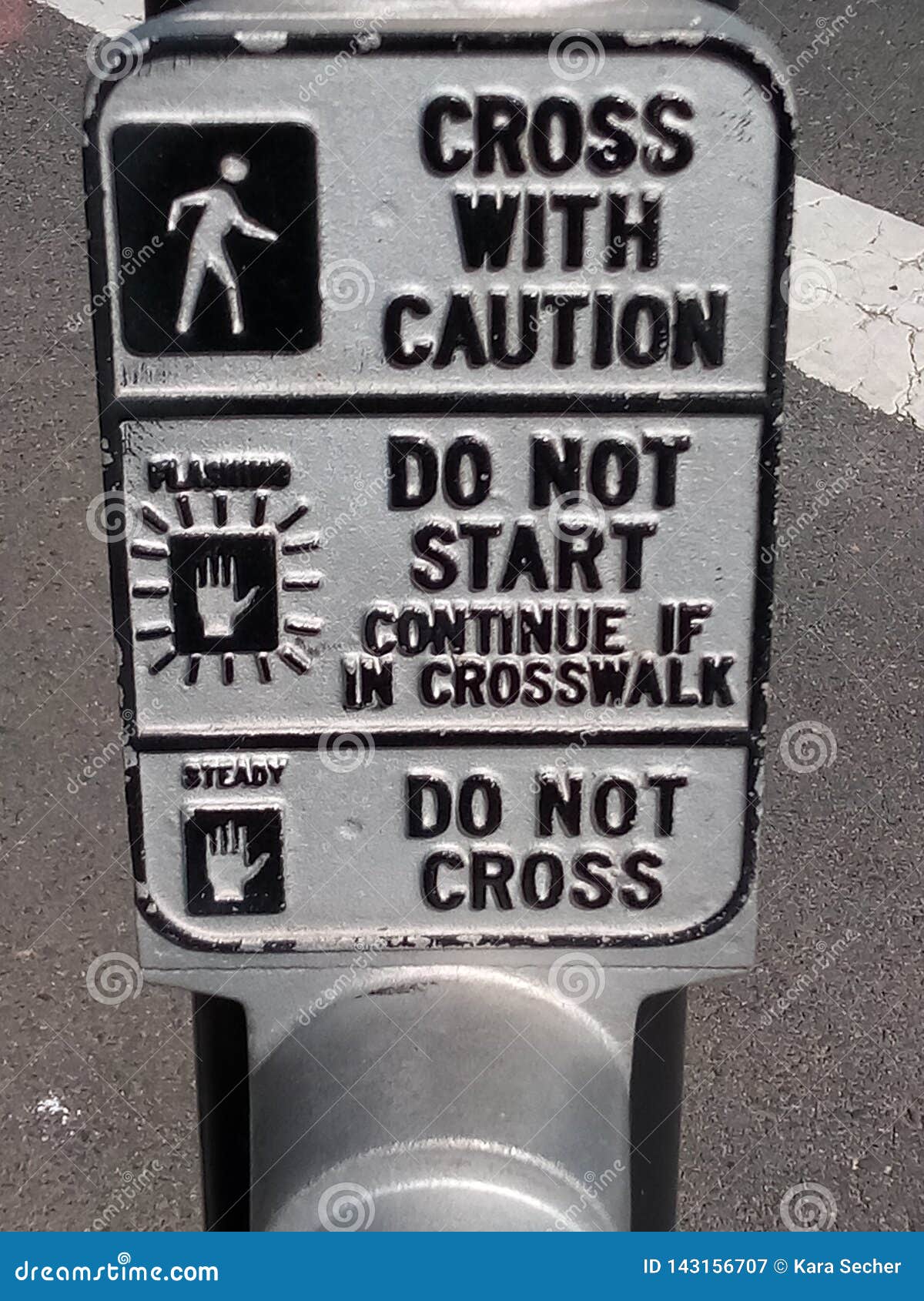 Cross at Your Own Risk. stock image. Image of outdoors - 143156707