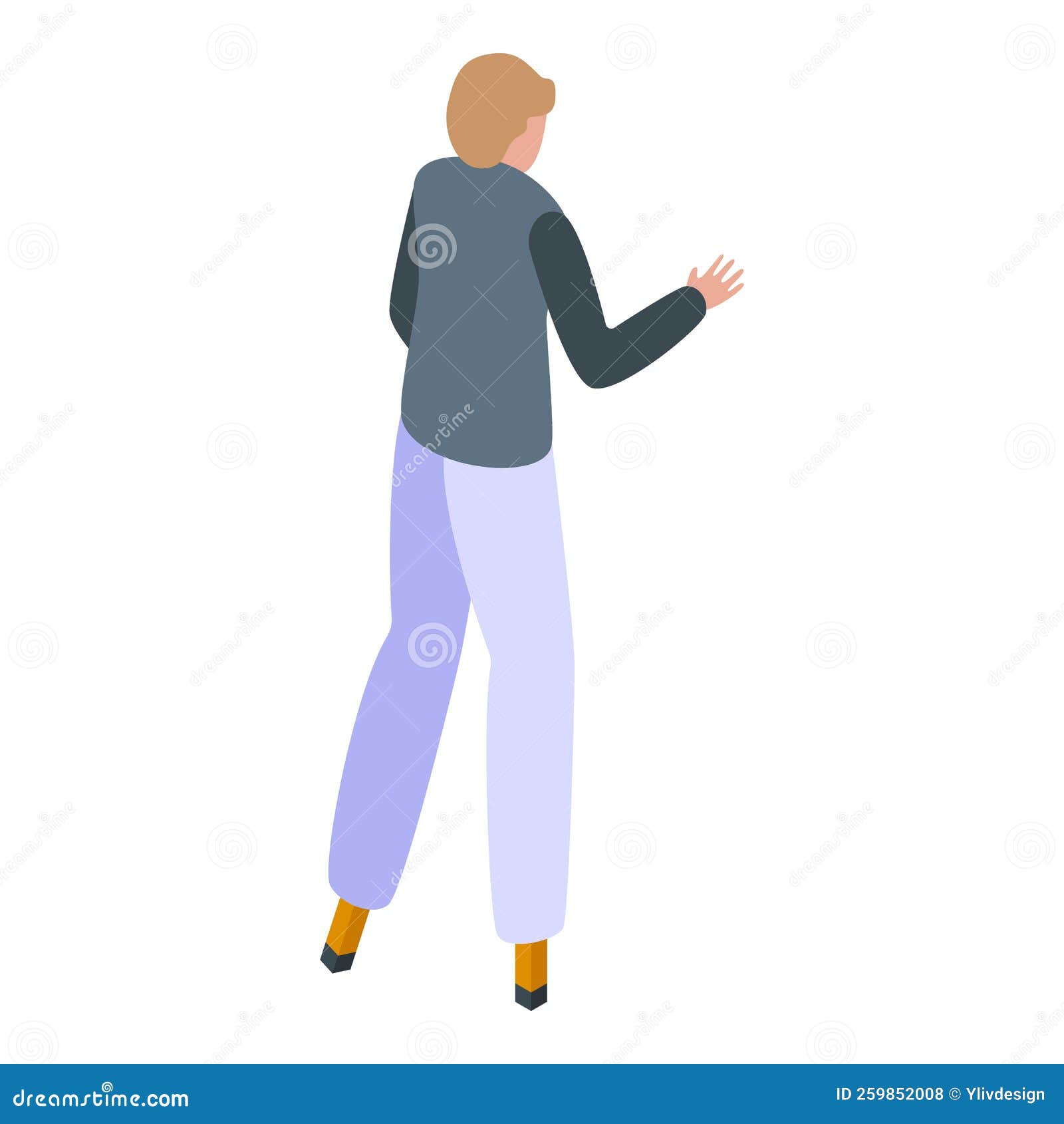 Walk Stilt Icon Isometric Vector. Walker Poles Stock Vector ...