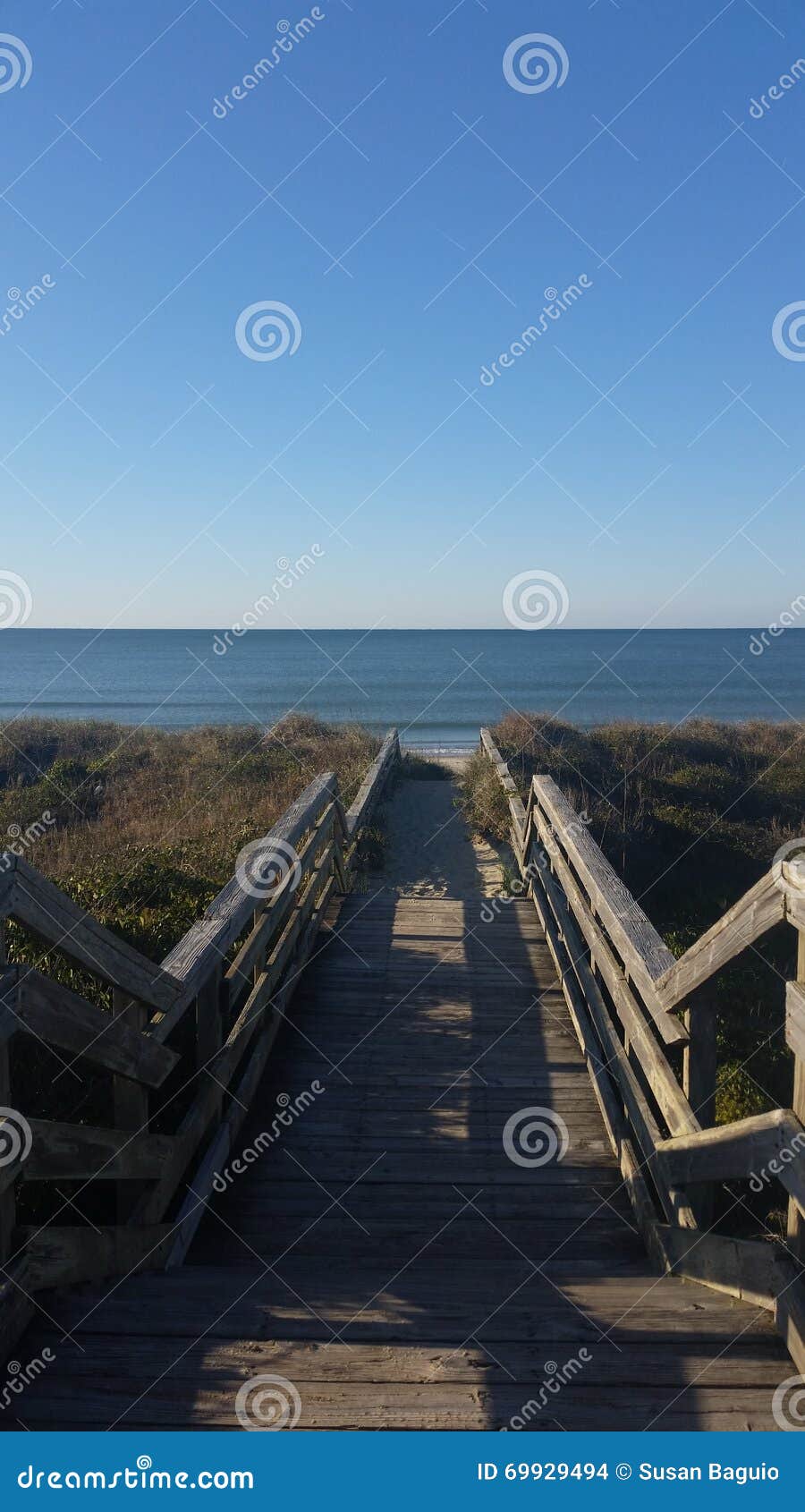 Walk to the Beach stock photo. Image of path, walk, bridge - 69929494