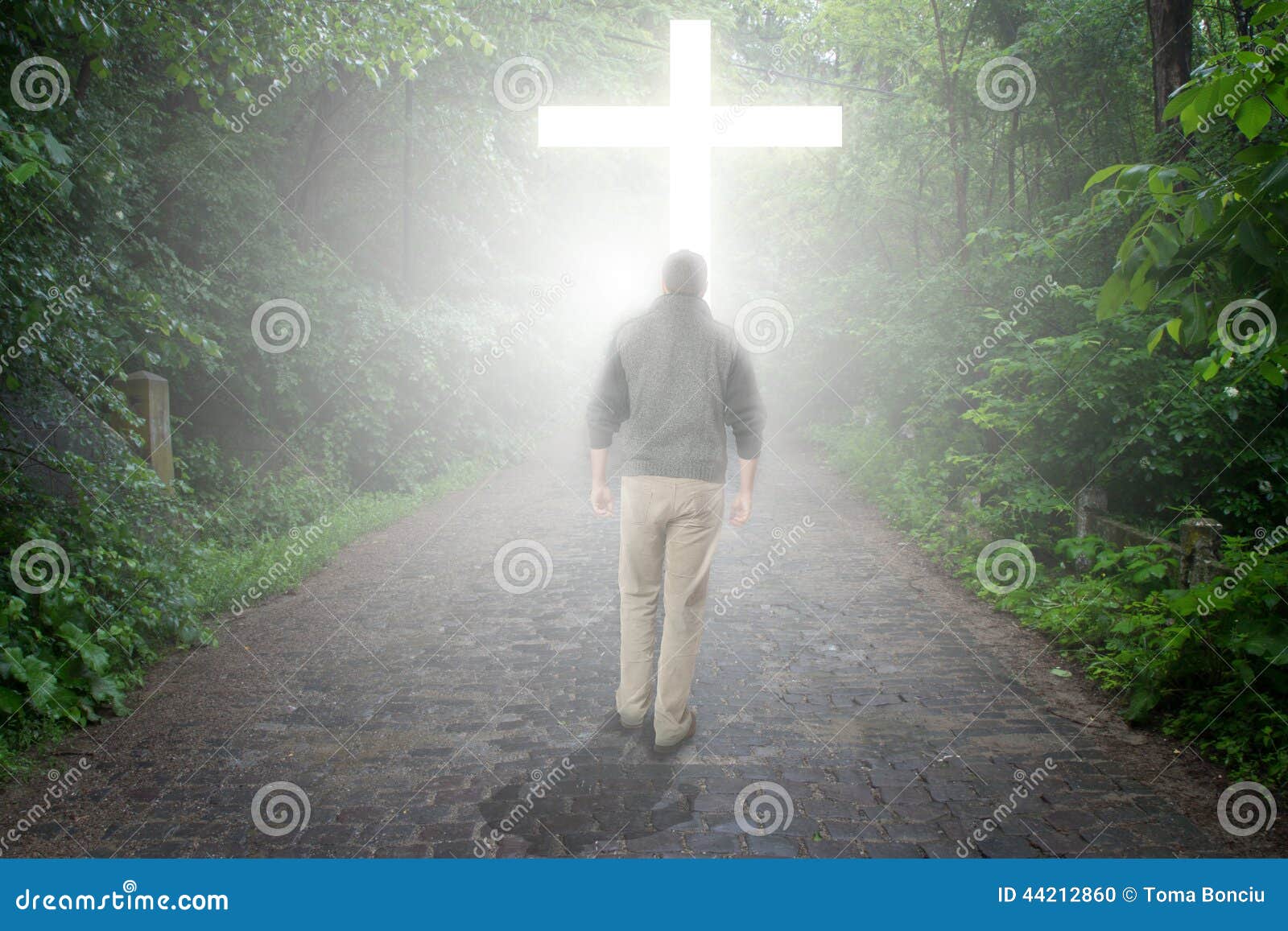 Walk to the Cross stock photo. Image of cross, rural - 44212860