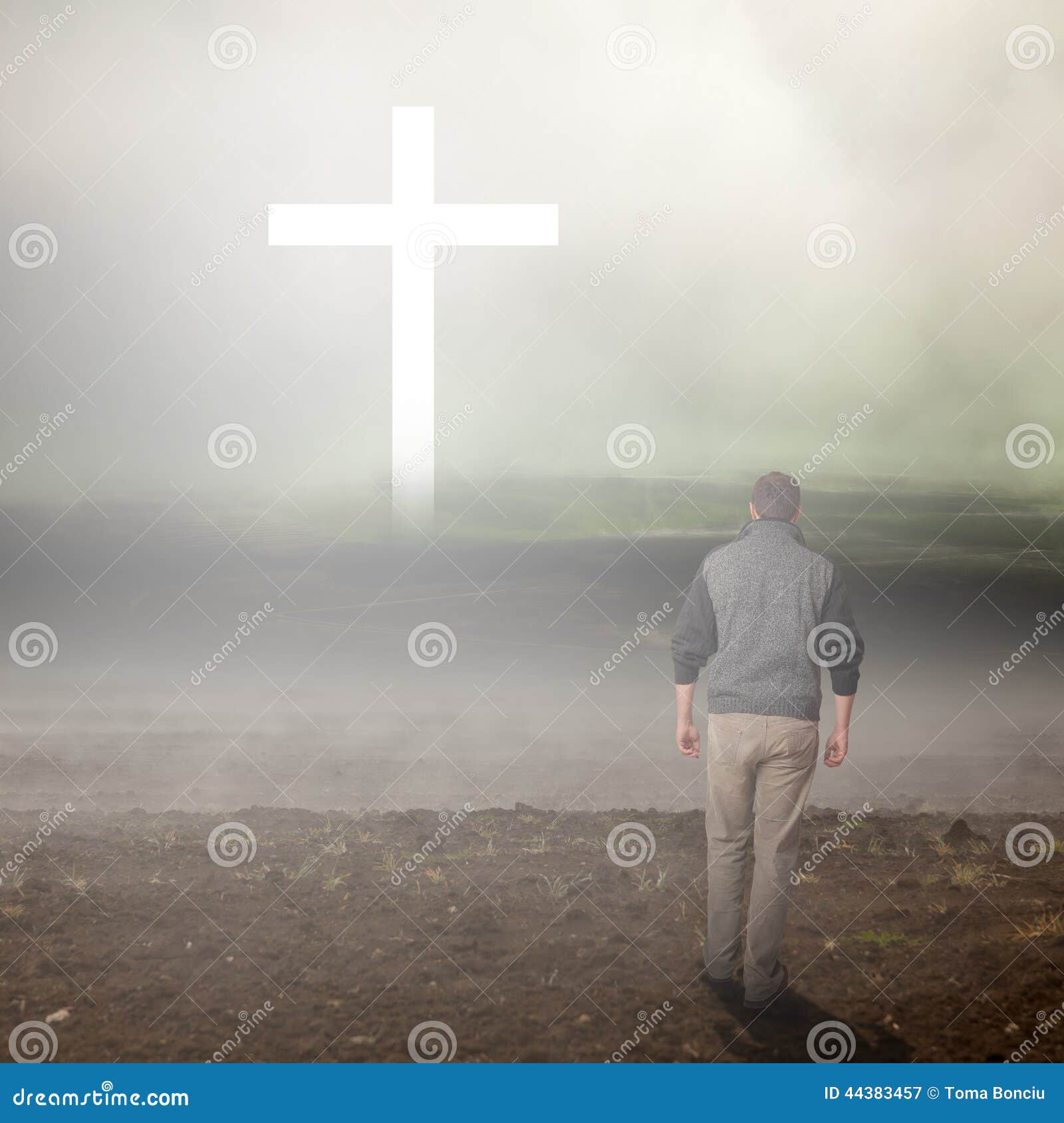 Walk to the Cross stock image. Image of water, walking - 44383457