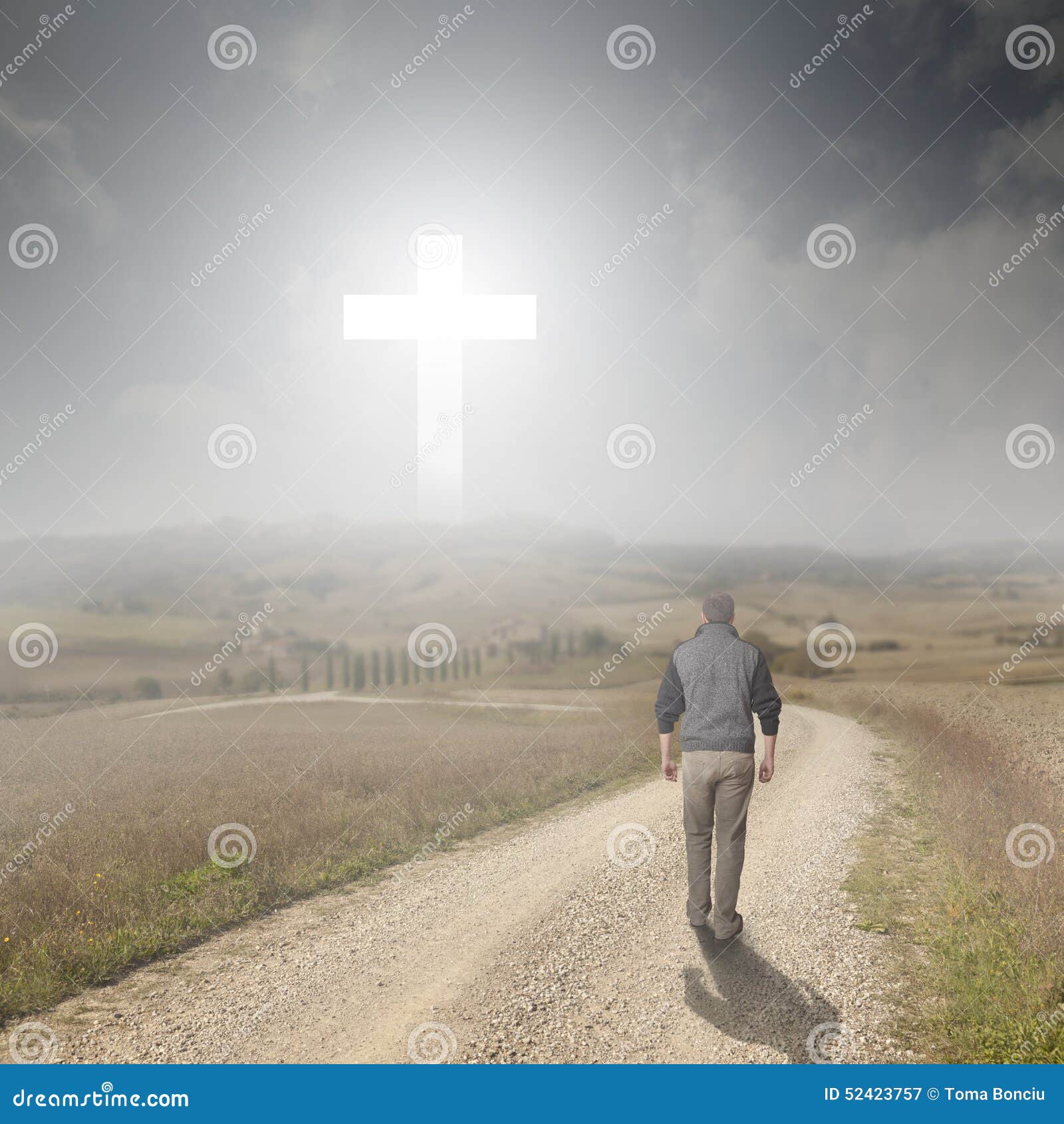 Walk to the Cross stock image. Image of surreal, rural - 52423757