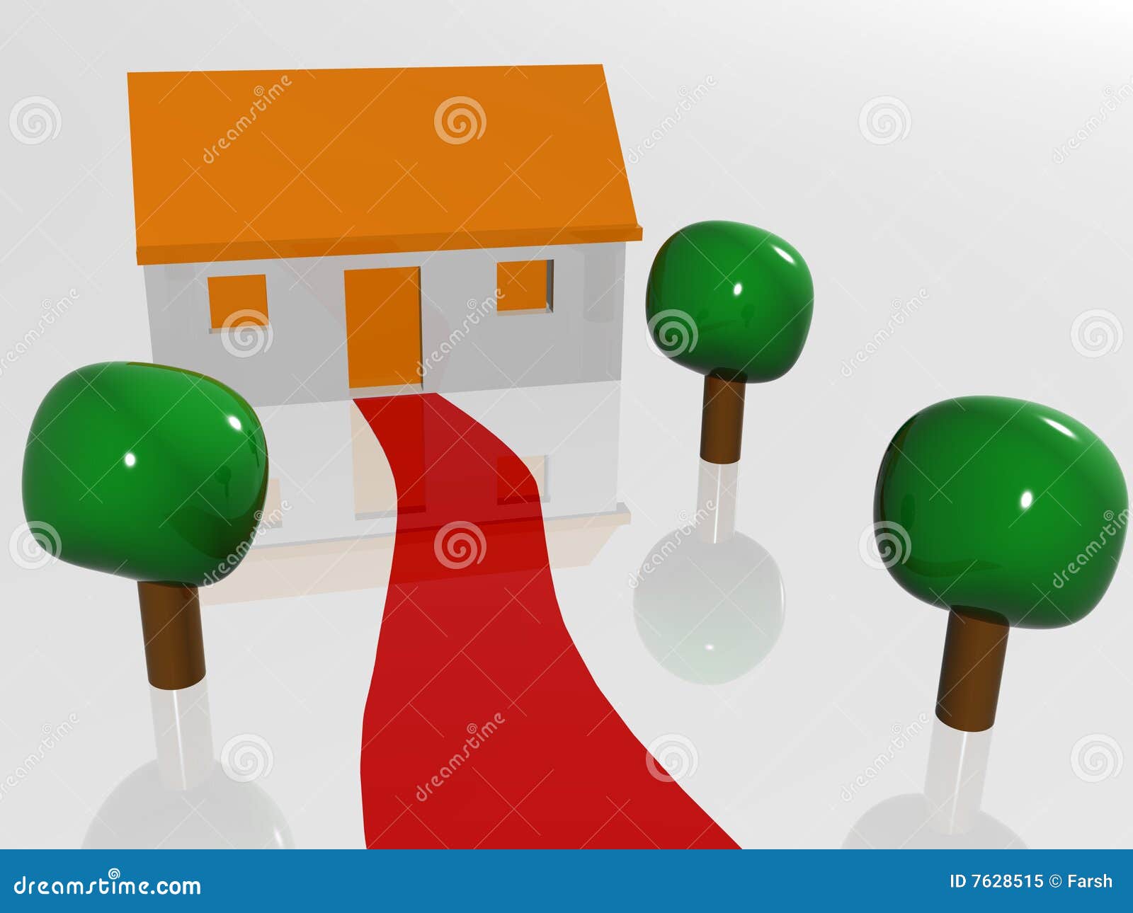 Walk to house stock illustration. Illustration of building - 7628515