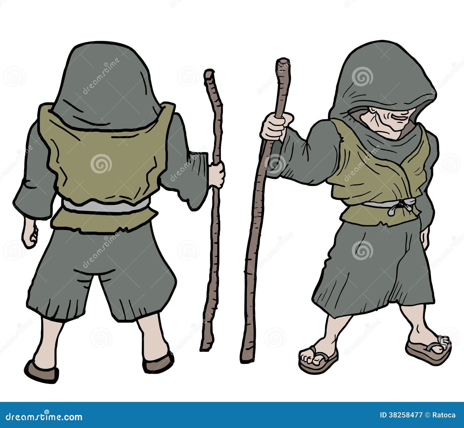 Walk two dwarf stock vector. Illustration of hand, dwarf - 38258477