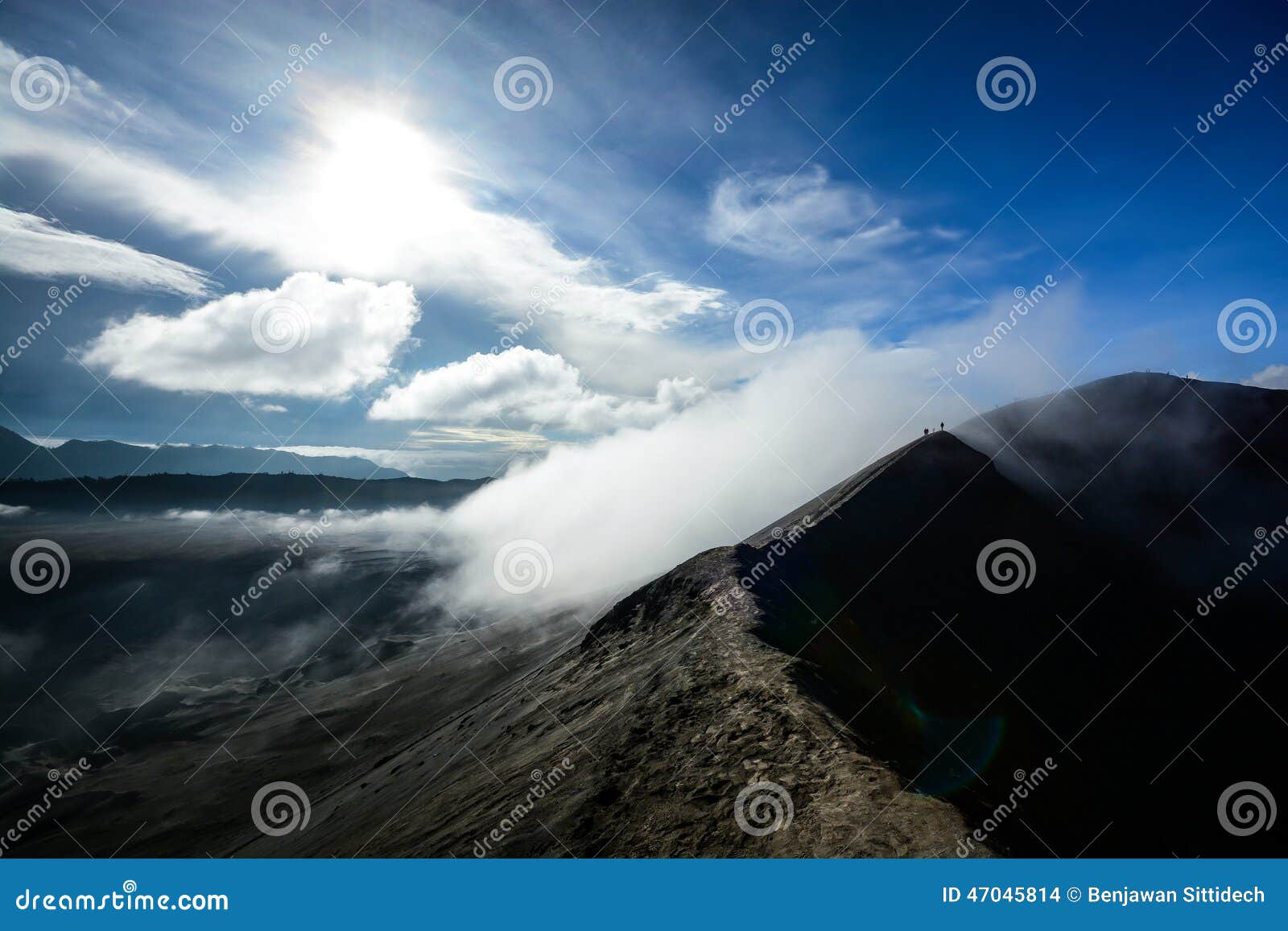 Walk on volcano crater stock photo. Image of java, mountain - 47045814
