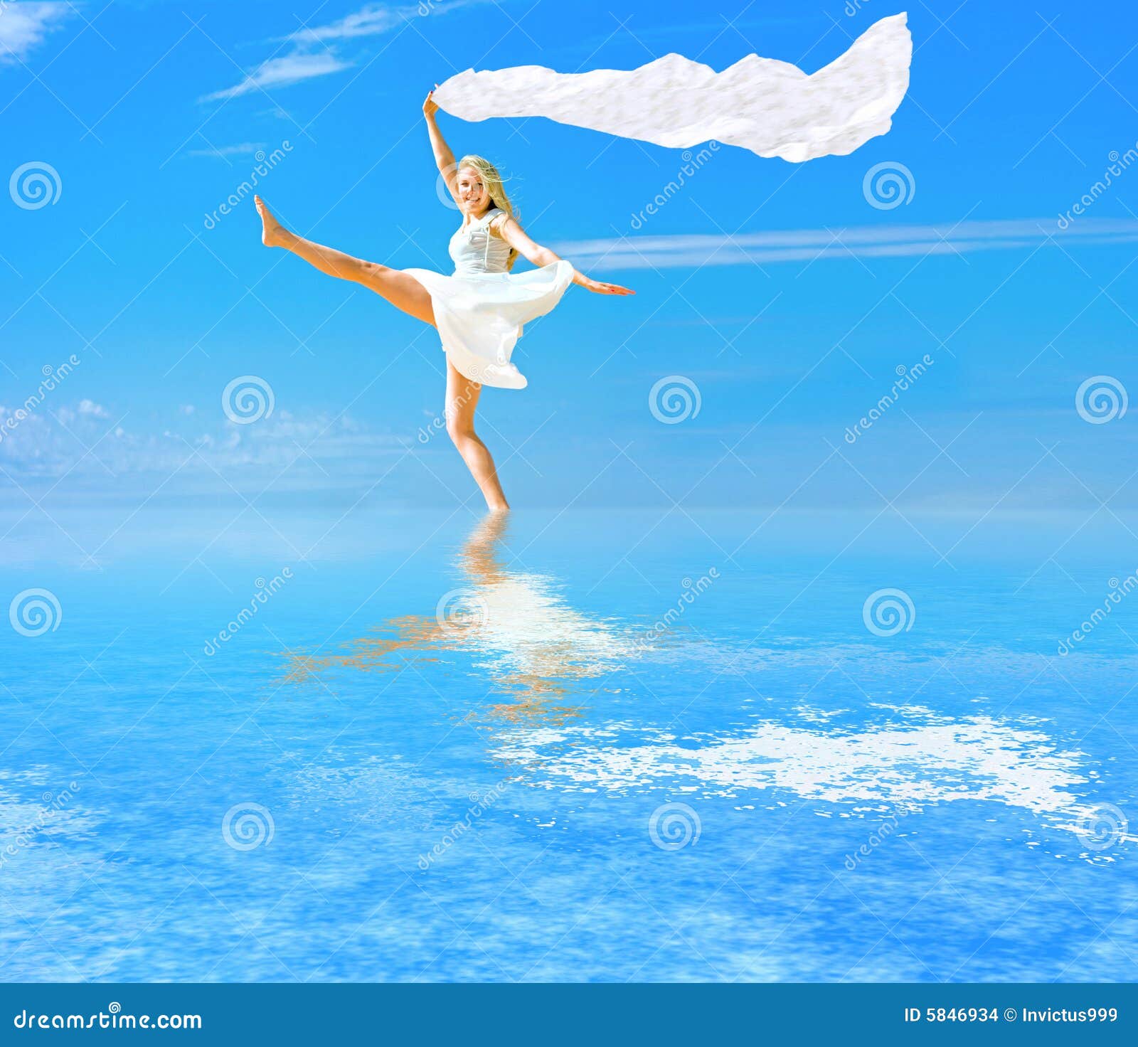 Walk on Water and Fly Like a Wind Stock Photo - Image of blond, relax ...