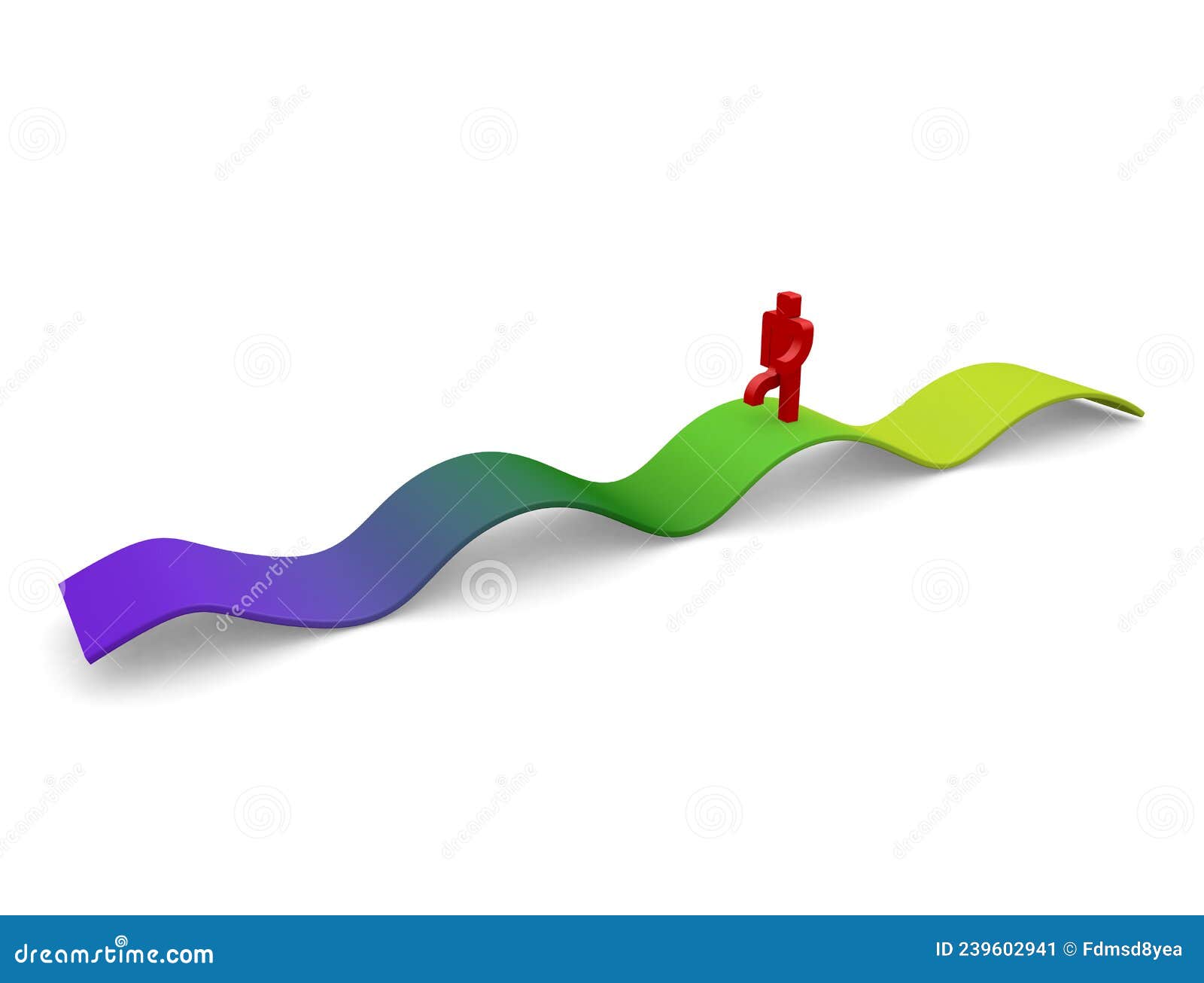 Walk the wave road stock illustration. Illustration of 3dcg - 239602941