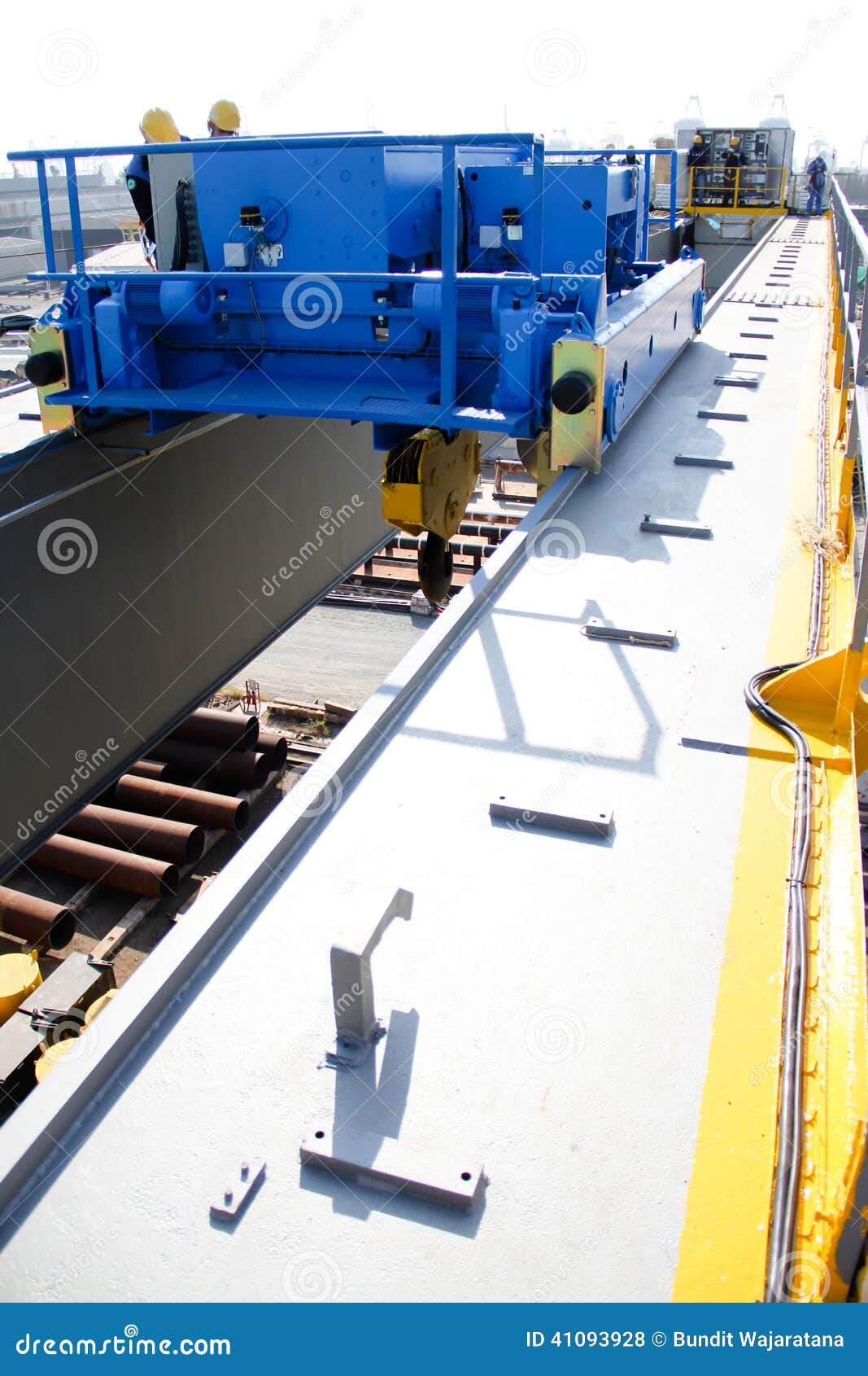 Walk way on the big crane stock photo. Image of blue - 41093928