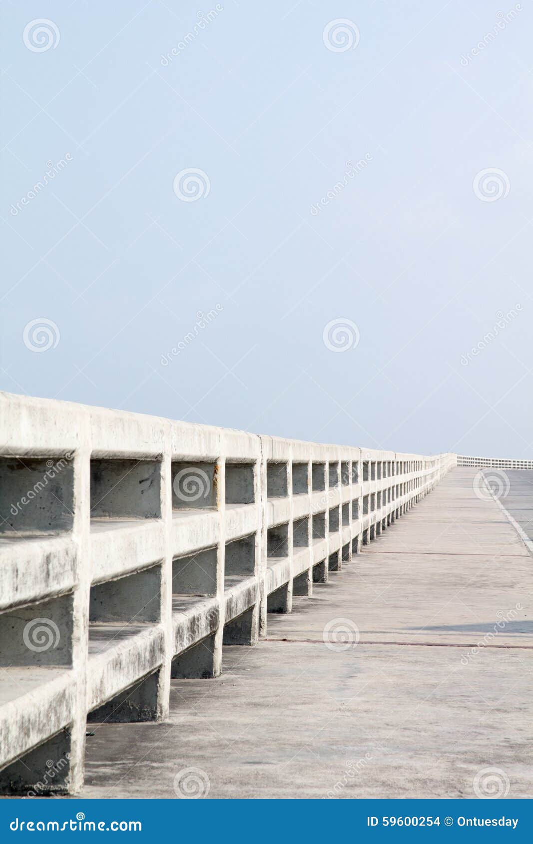 Walk Way on Bridge Accross the Sea Stock Photo - Image of city ...