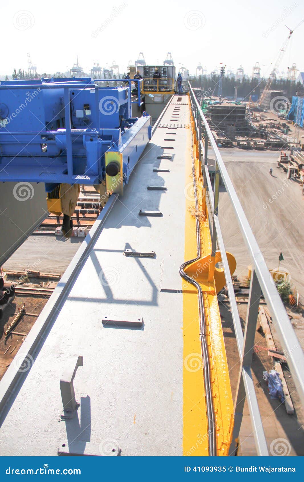 Walk way on the crane stock image. Image of carry, construction - 41093935