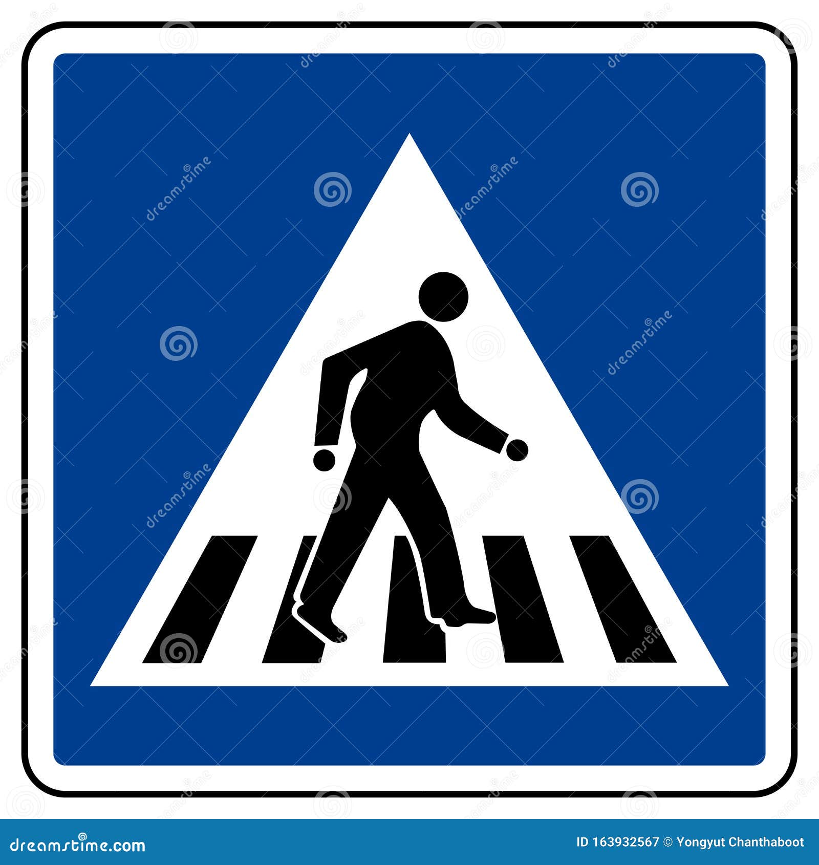 Walk-Way of Crossing Symbol Sign, Vector Illustration, Isolate on White ...