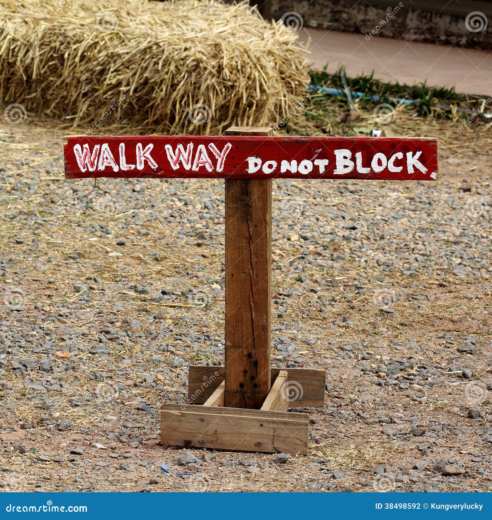 Walk way do not Block stock photo. Image of outdoor, pavement - 38498592