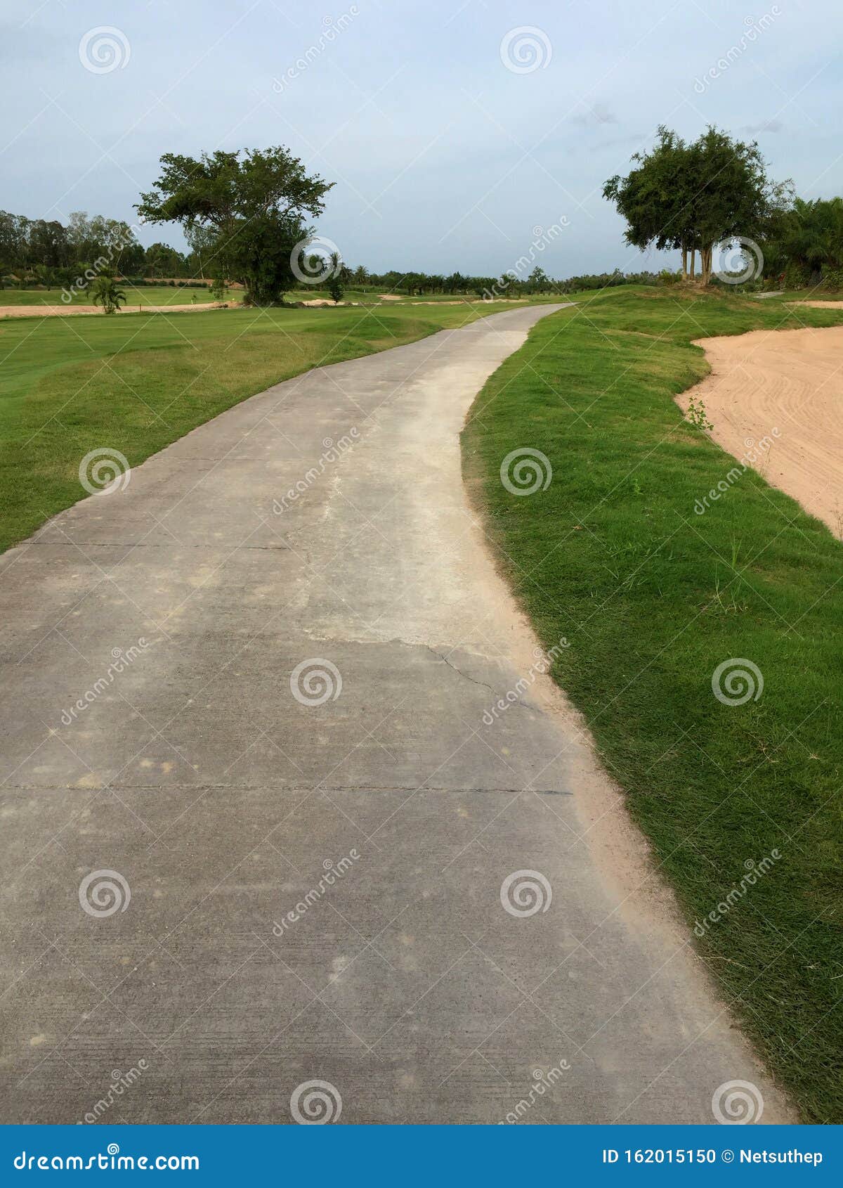 Walk Way and Rough in Tropical Golf Ground Stock Photo - Image of ...
