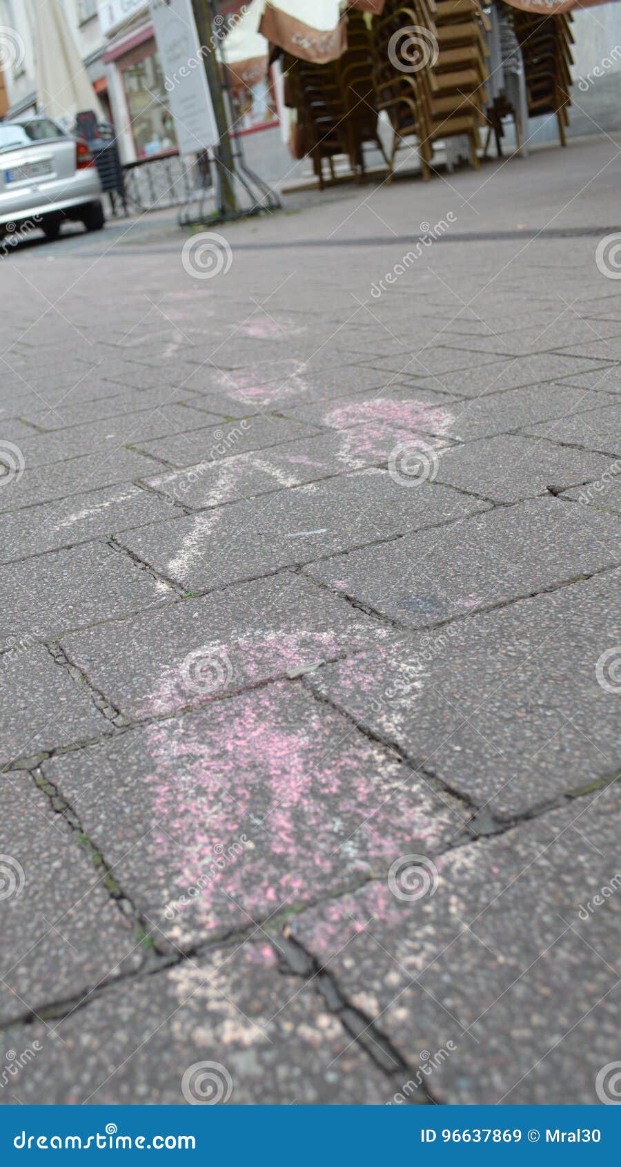 Walk this way stock image. Image of chalk, steps, forward - 96637869