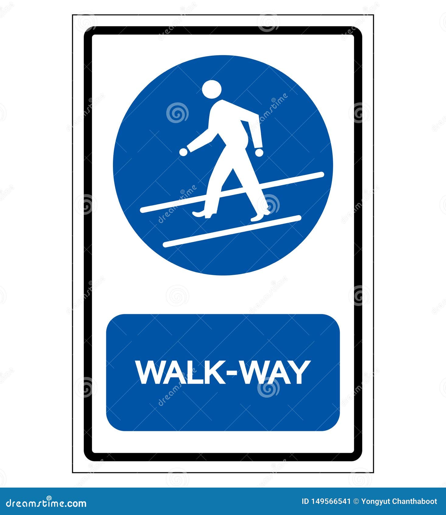 Walk-Way Symbol Sign, Vector Illustration, Isolate on White Background ...