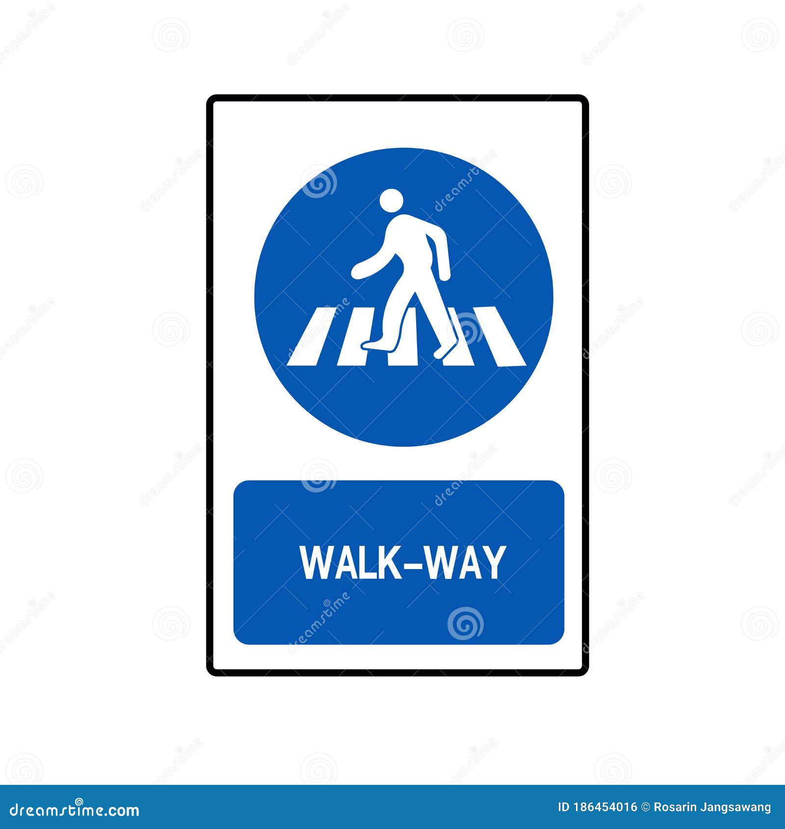 Walk-Way Symbol,Vector Illustration, Isolate on White Background Label ...