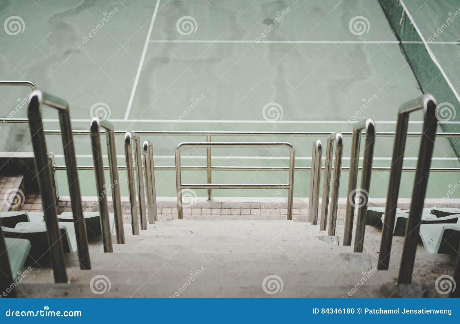 Walk way on tennis stadium stock photo. Image of competition - 84346180
