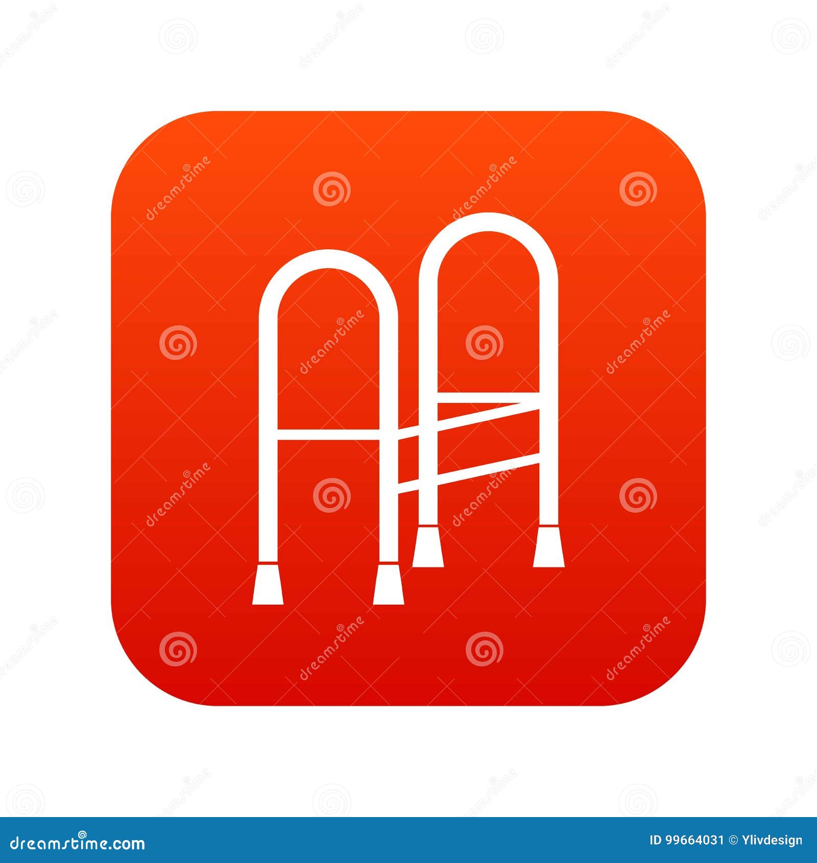 Walker icon digital red stock vector. Illustration of assistance - 99664031
