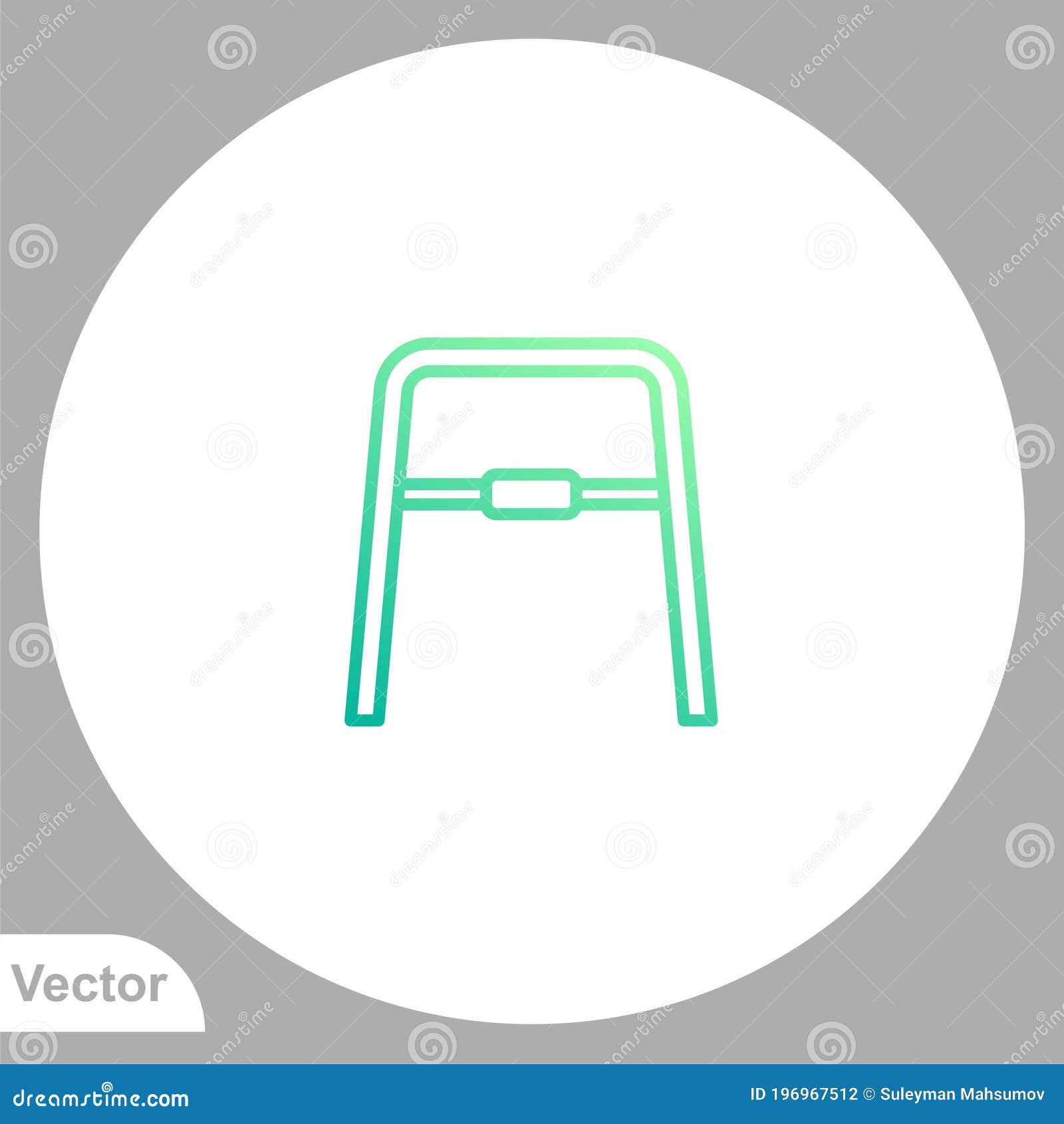 Walker Vector Icon Sign Symbol Stock Vector - Illustration of disabled ...