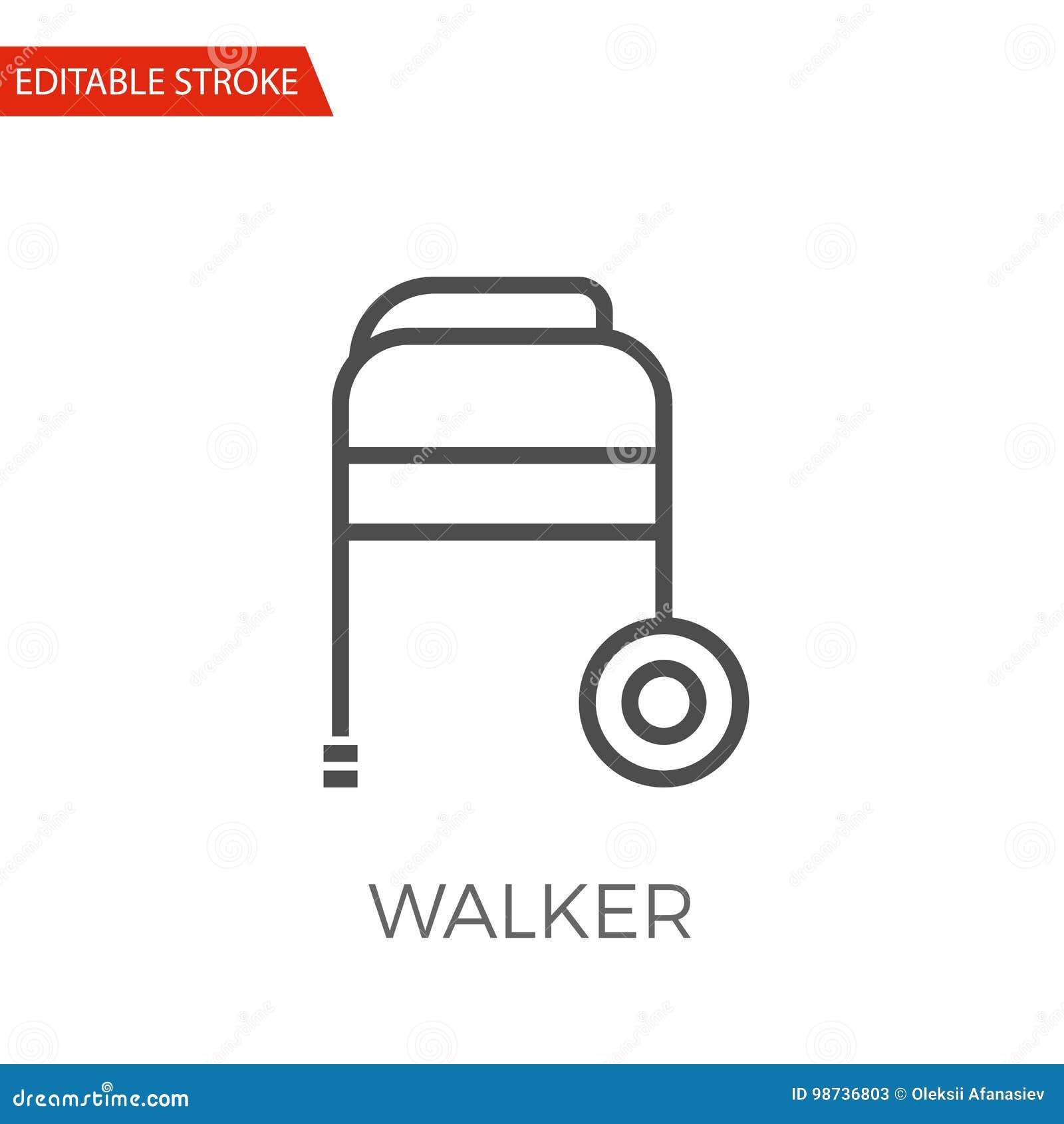 Walker Vector Icon stock vector. Illustration of sole - 98736803